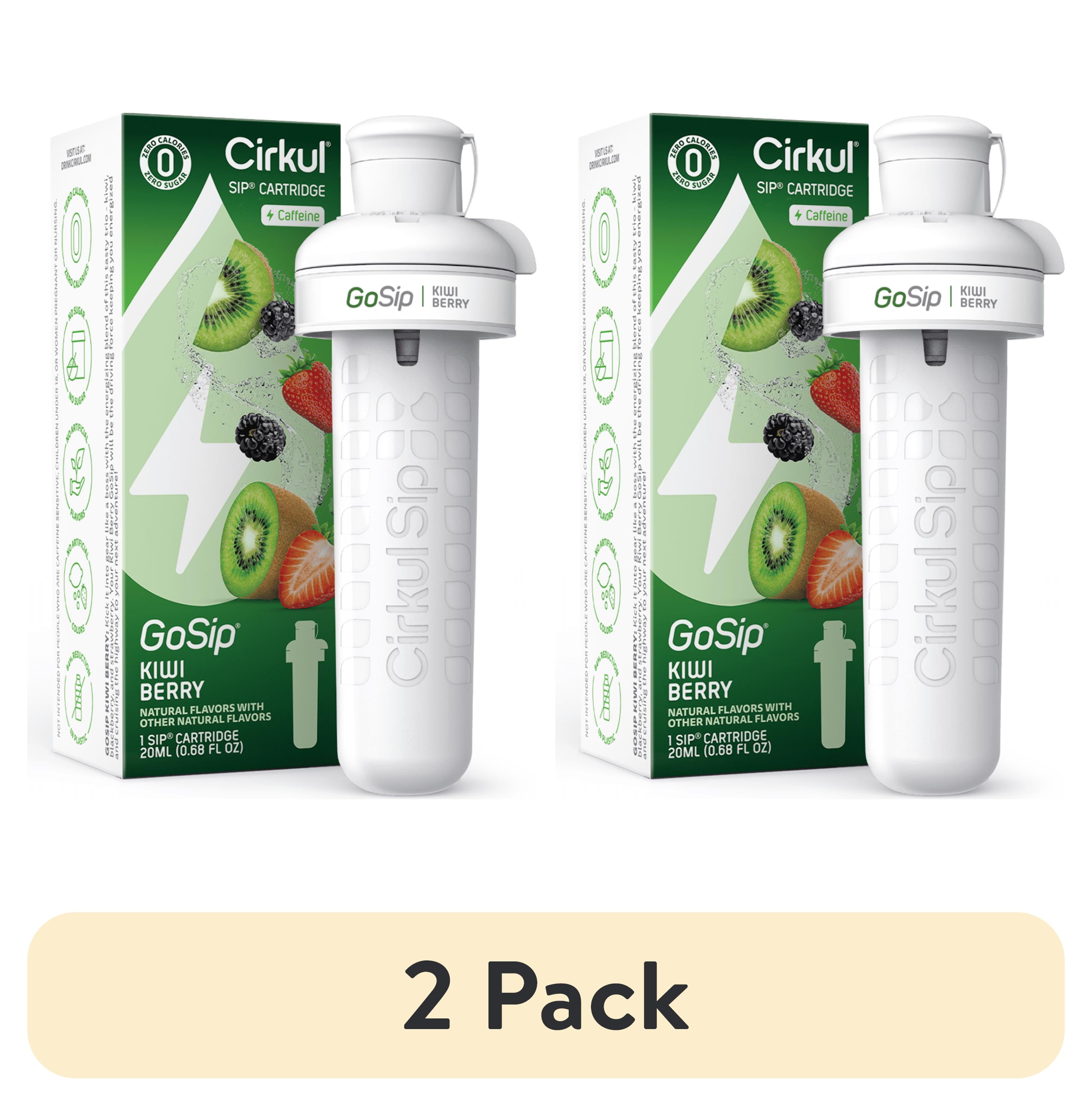 (2 pack) Cirkul GoSip Kiwi Berry Flavor Cartridge, Drink Mix, 1-Pack ...