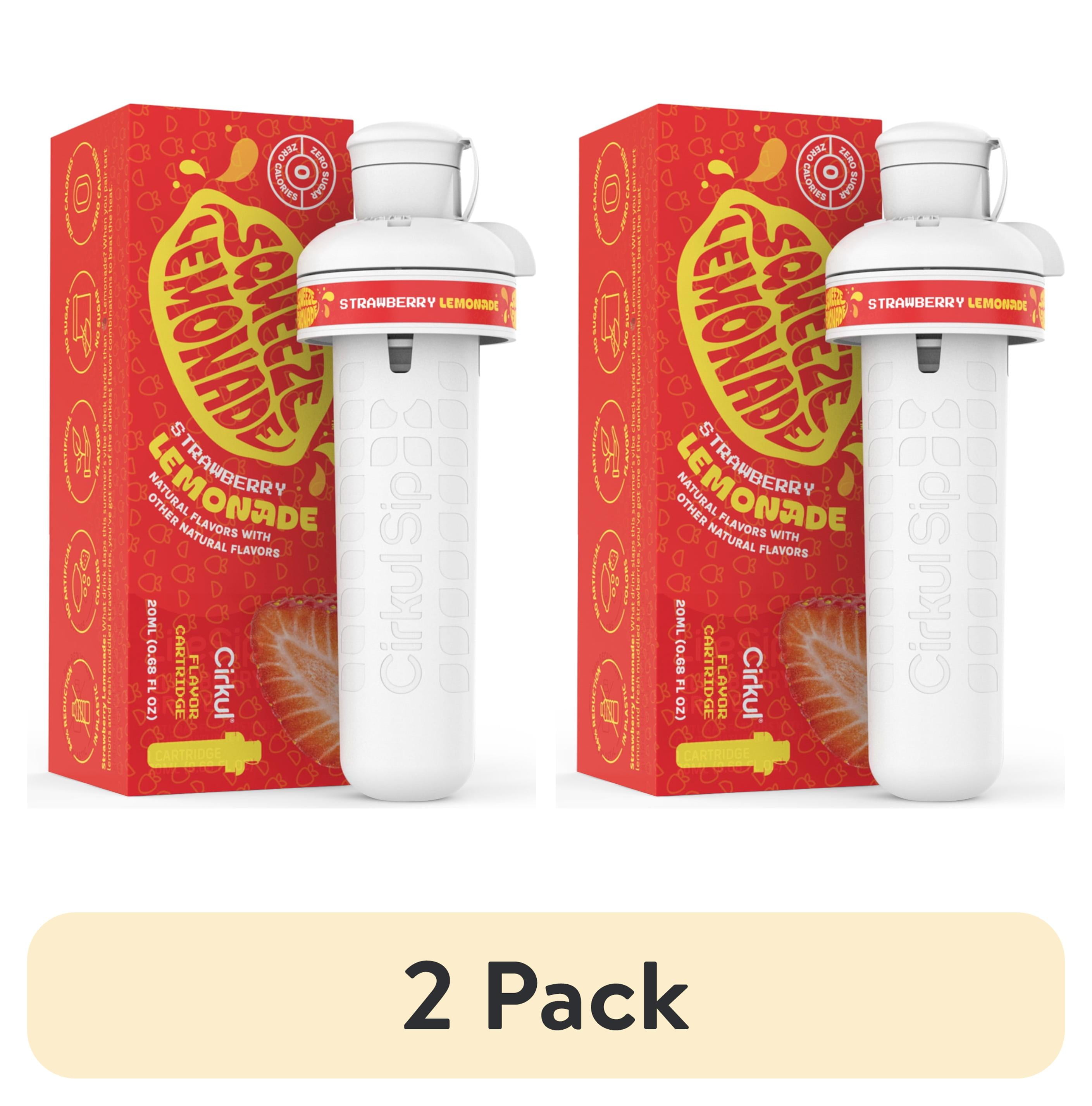 (2 pack) Cirkul Squeeze Strawberry Lemonade Flavor Cartridge, Drink Mix, 1-Pack - Walmart.com