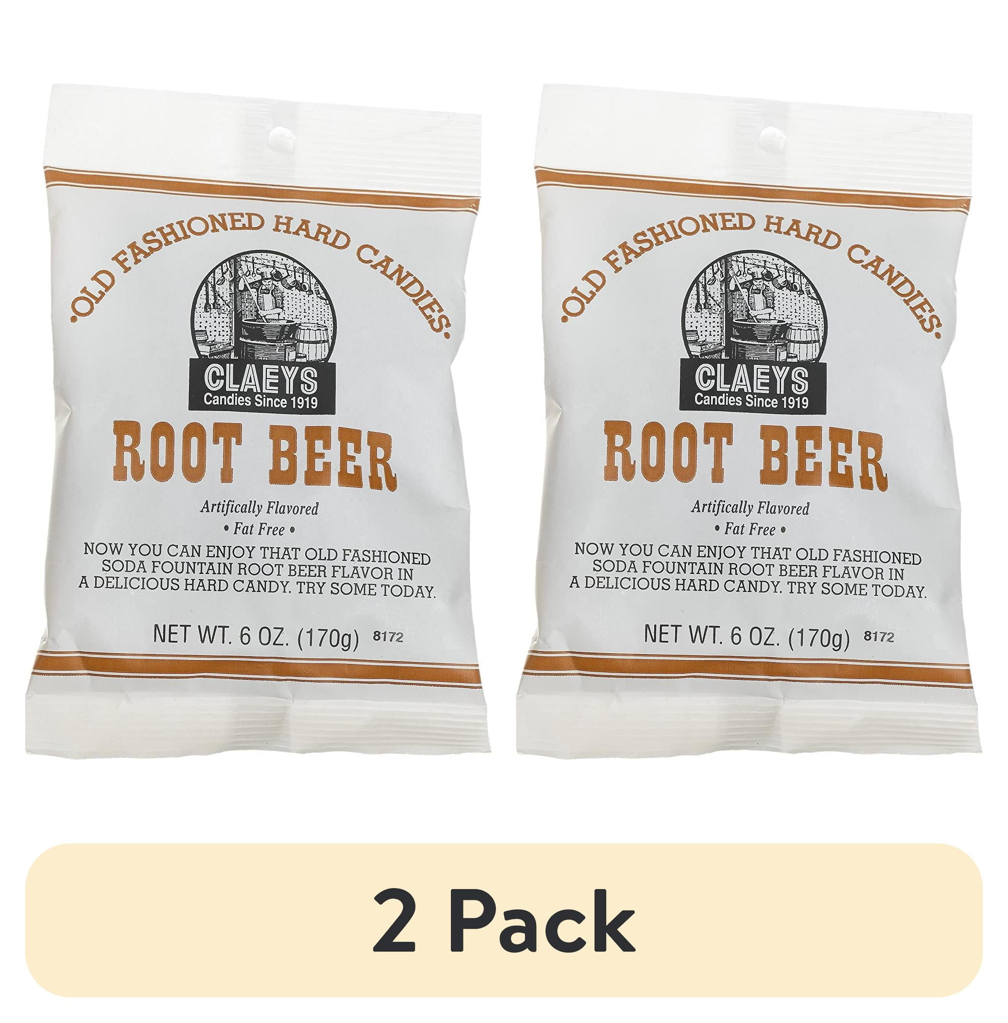 (2 pack) Claeys, Old Fashioned Hard Candy Root Beer, 6 oz - Walmart.com