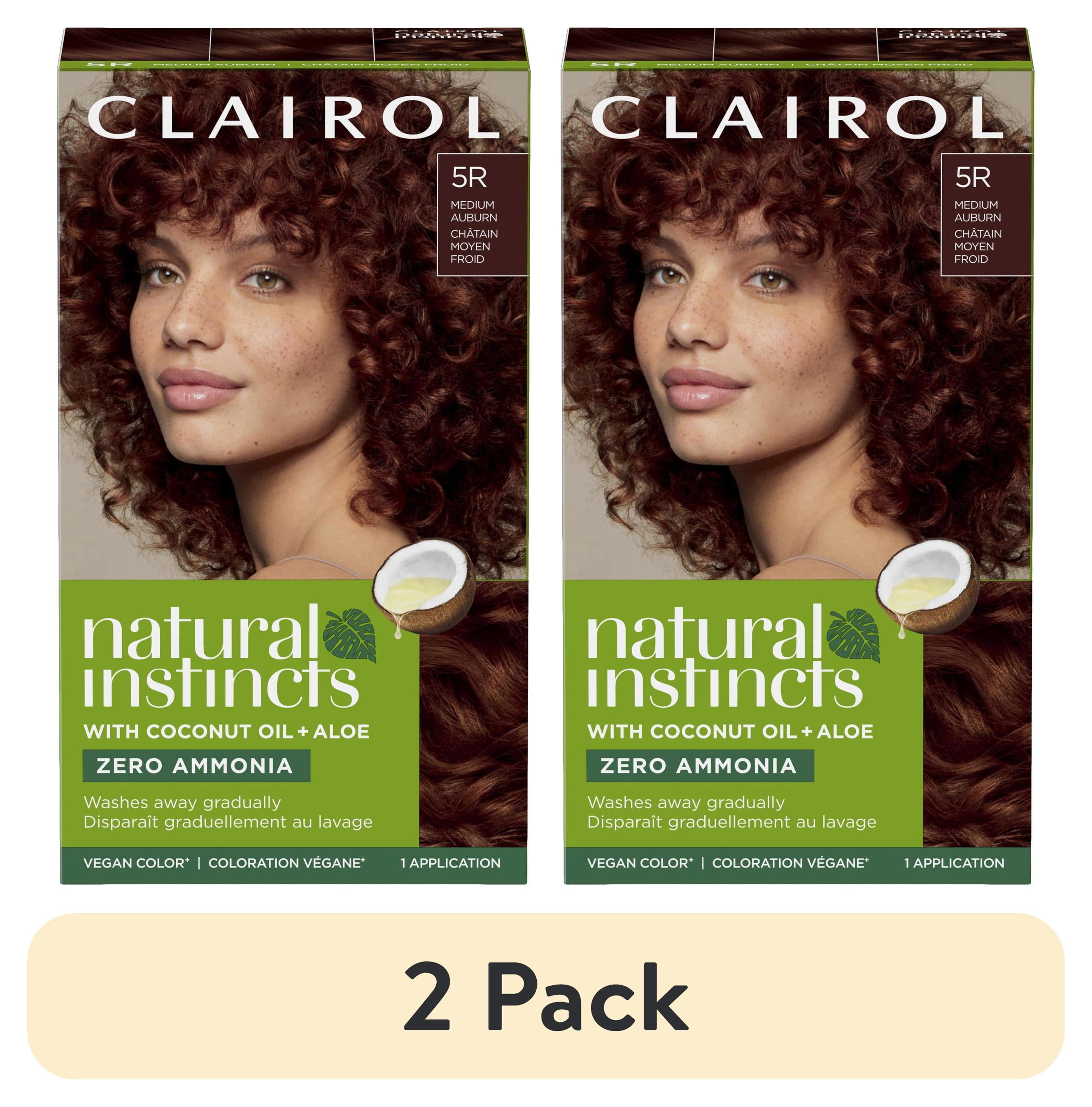 (2 pack) Clairol Natural Instincts Demi-Permanent Hair Color Creme, 5R ...
