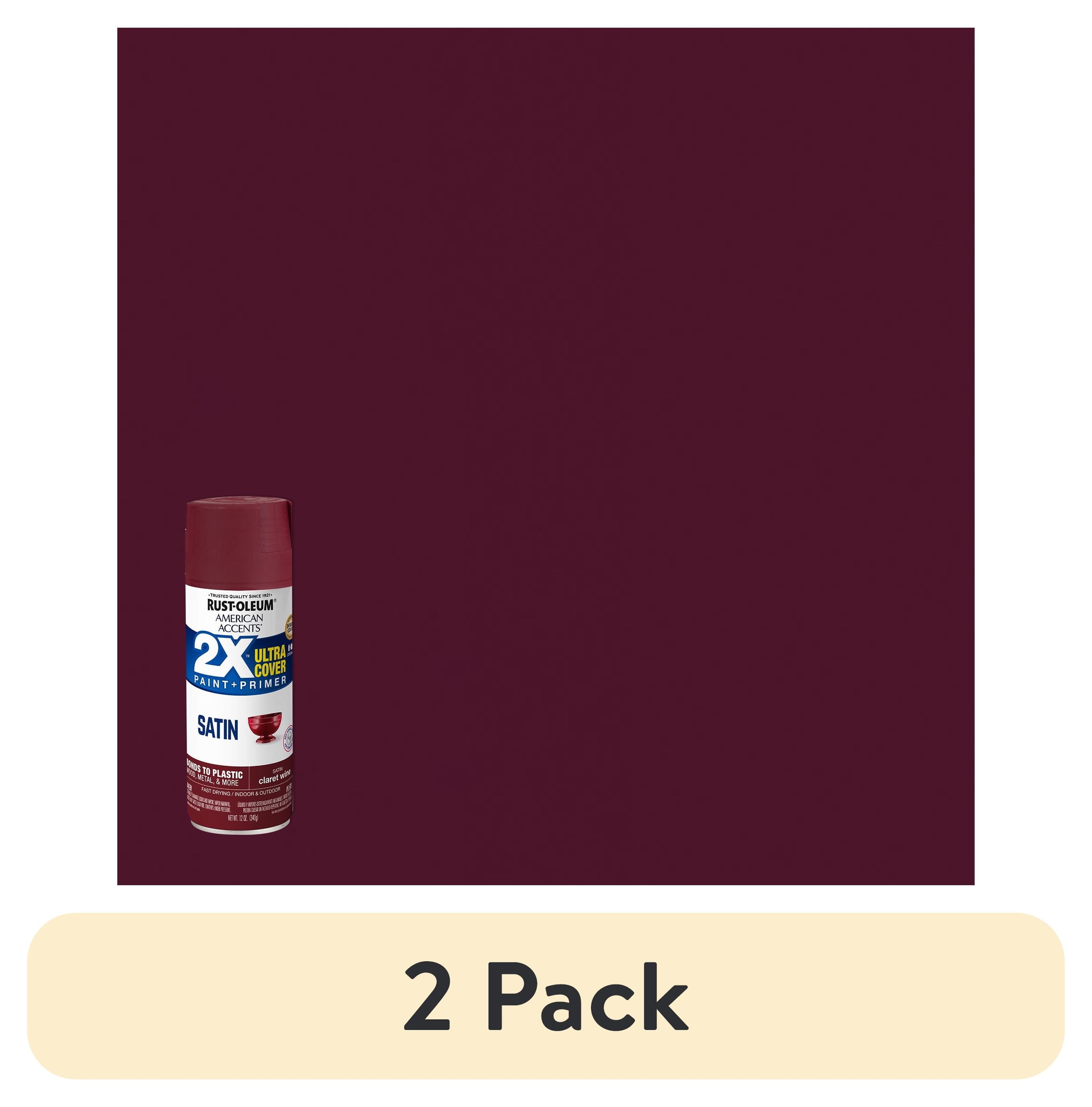 (2 pack) 6 Pack, Claret Wine Rust-Oleum American Accents 2X Ultra Cover ...