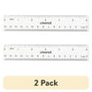 Uxcell 15cm 6 Inch Plastic Straight Ruler, Dual Measuring, Translucent ...