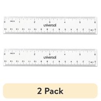 Uxcell 15cm 6 Inch Plastic Straight Ruler, Dual Measuring, Translucent ...
