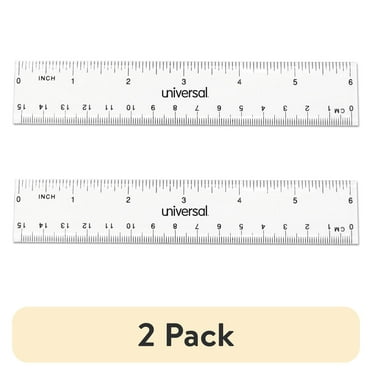 Uxcell 15cm 6 Inch Plastic Straight Ruler, Dual Measuring, Translucent ...