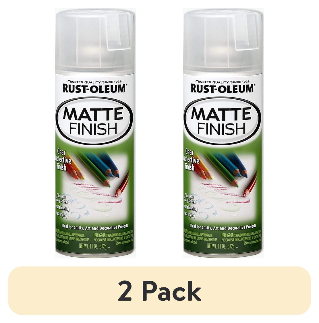 (2 pack) Clear, Rust-Oleum Specialty Matte Finish Spray-267028, 11 oz ...