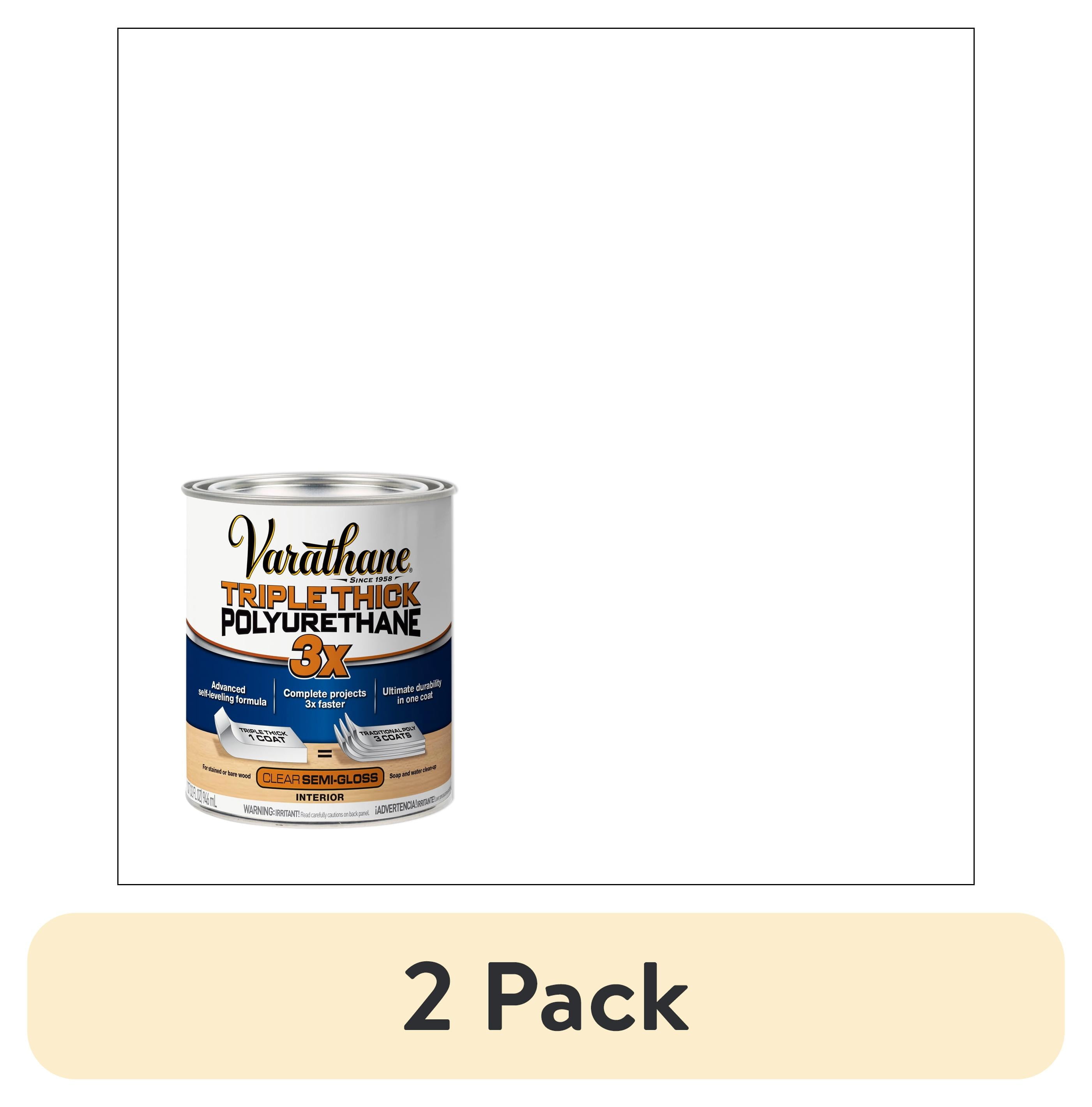 (2 pack) Clear, Varathane Triple Thick Semi-Gloss Polyurethane-284472 ...