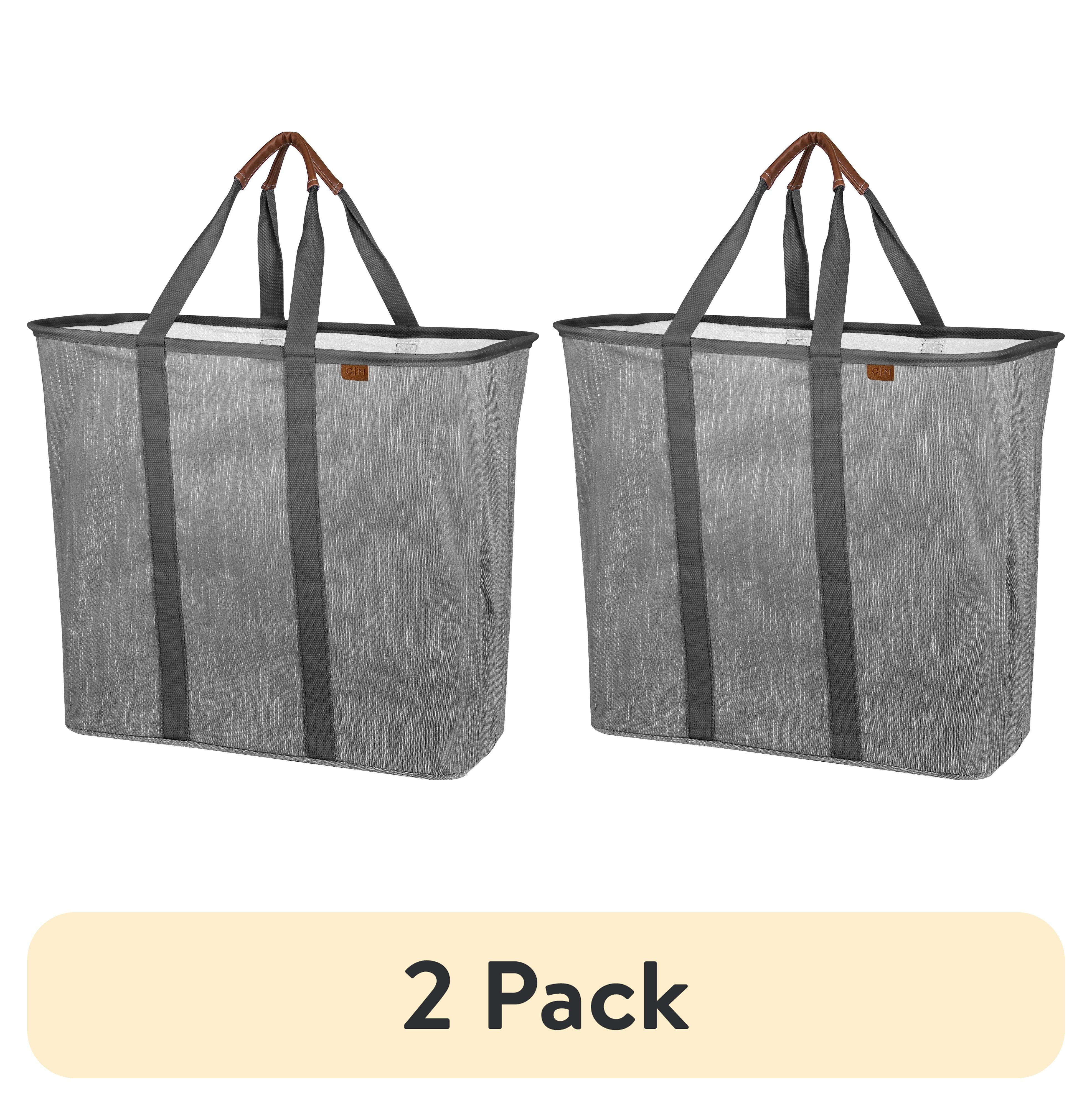 (2 pack) CleverMade Collapsible Fabric Laundry Hamper LUXE, Gray, Adult ...
