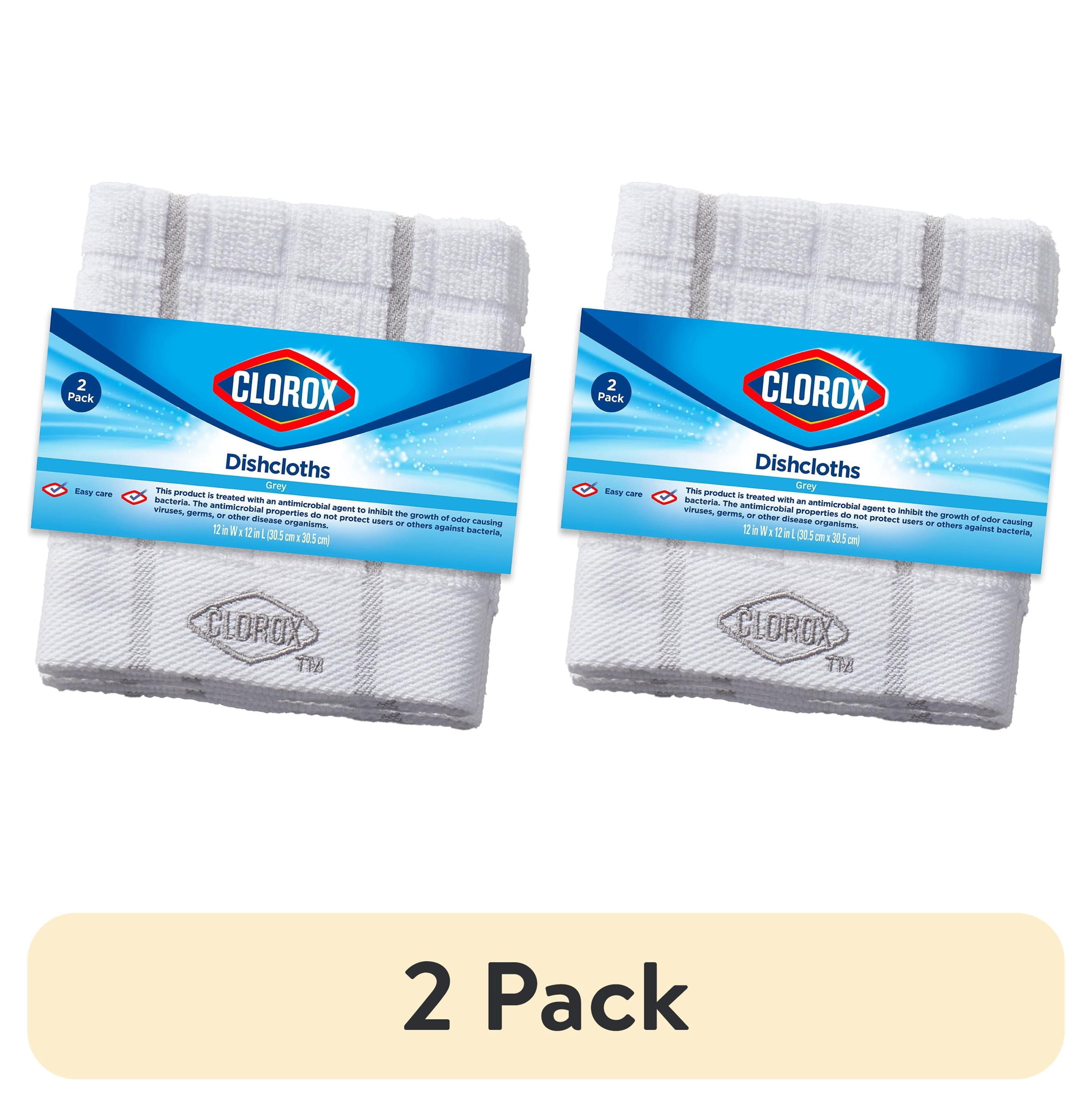 (2 pack) Clorox Cotton Dish Cloths 2 Pack, Absorbent for Cooking ...