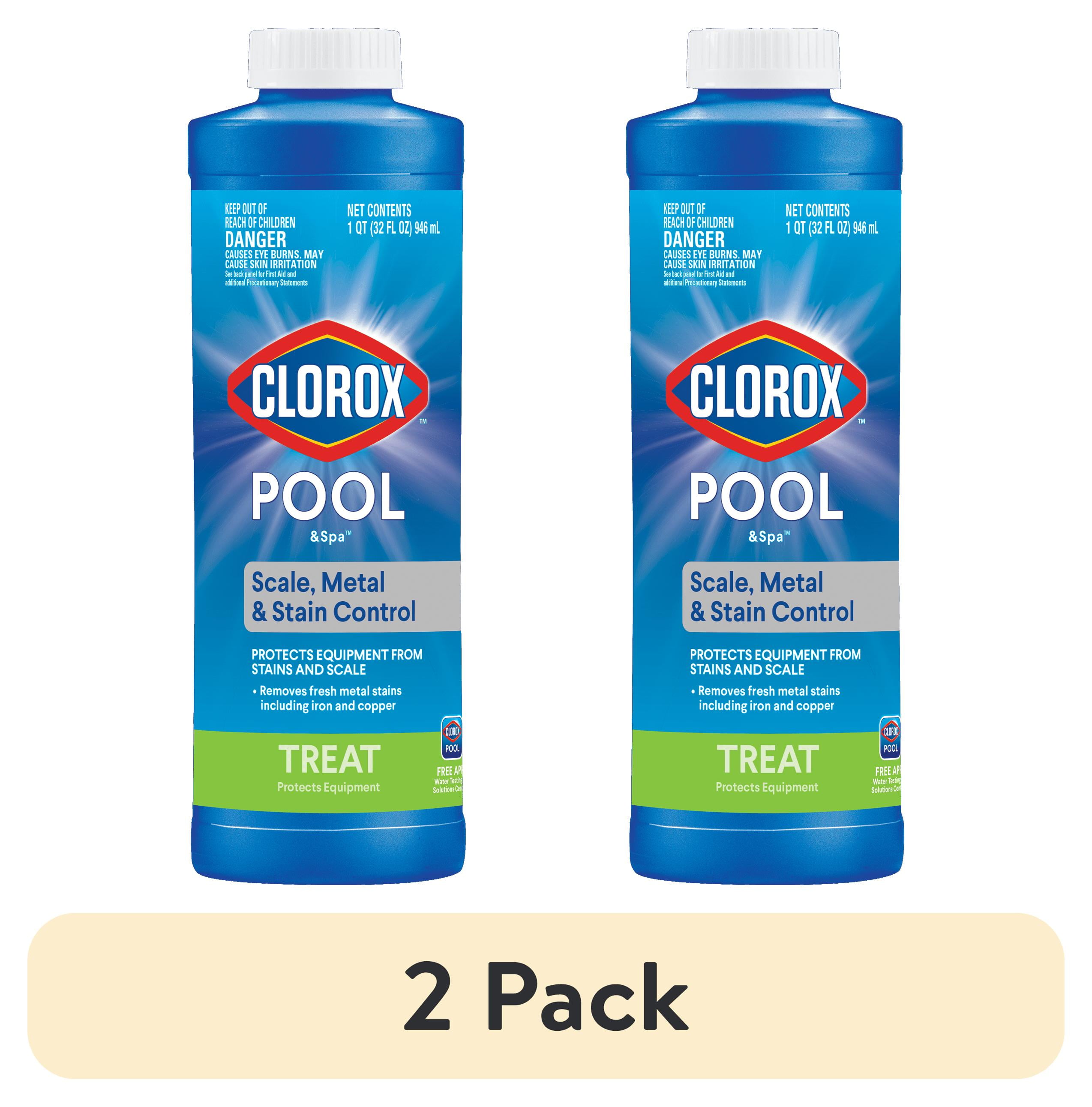 (2 pack) Clorox Pool&Spa Scale, Metal and Stain Control for Swimming ...