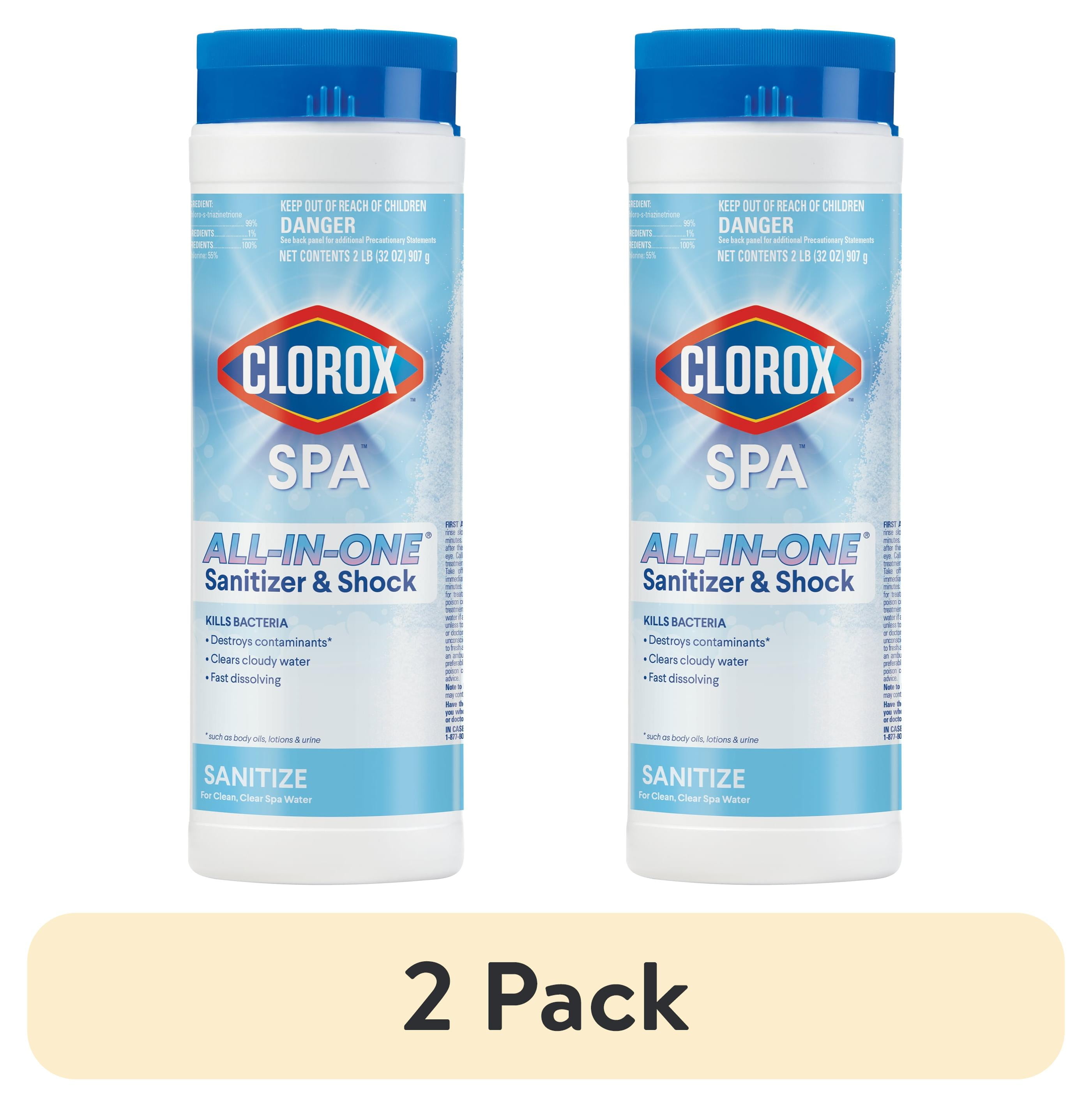 (2 pack) Clorox Spa All-in-One Sanitizer and Shock for Spas and Hot ...