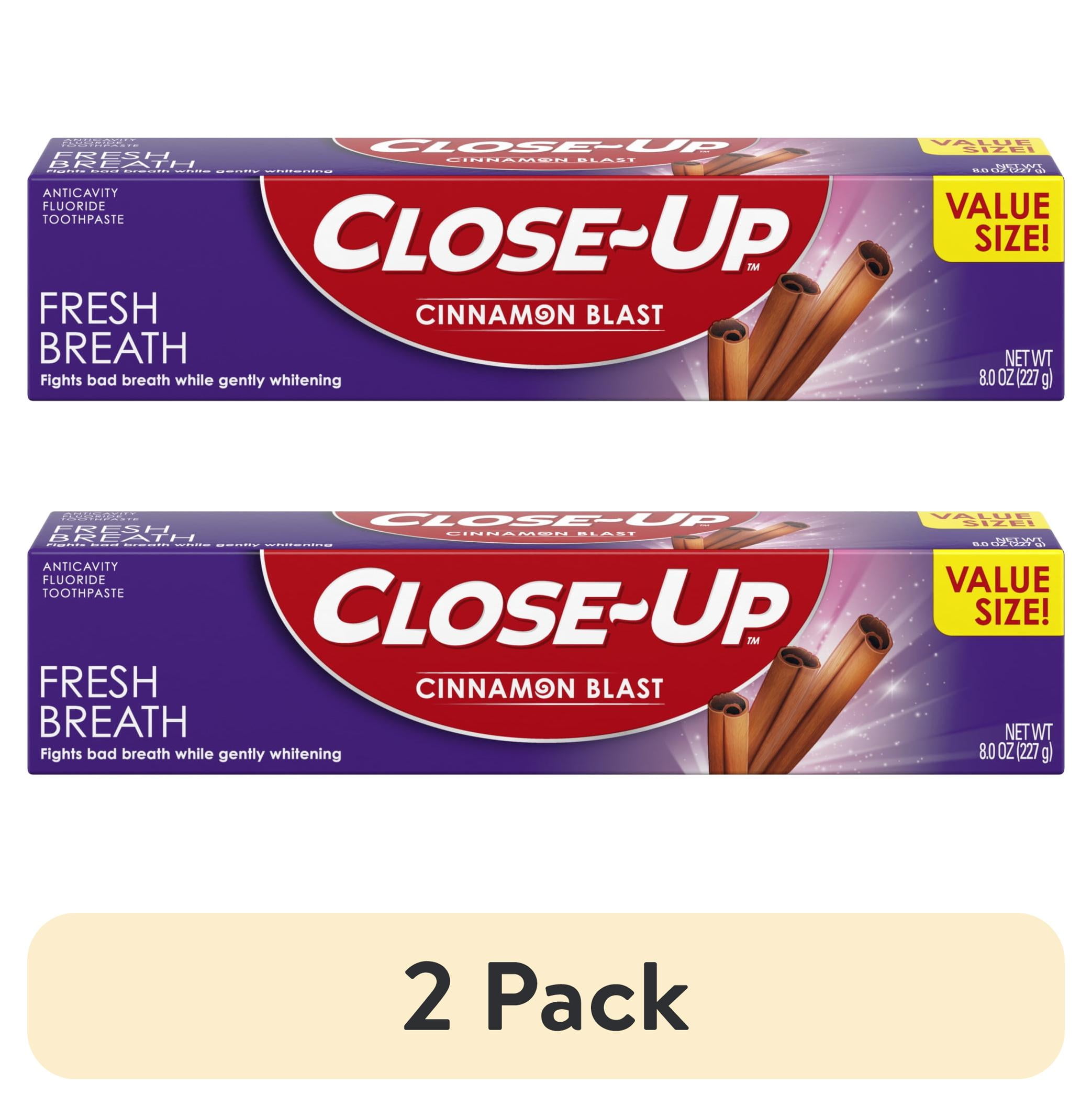 (2 pack) Close-Up Anticavity Toothpaste with Fluoride, Cinnamon Blast ...