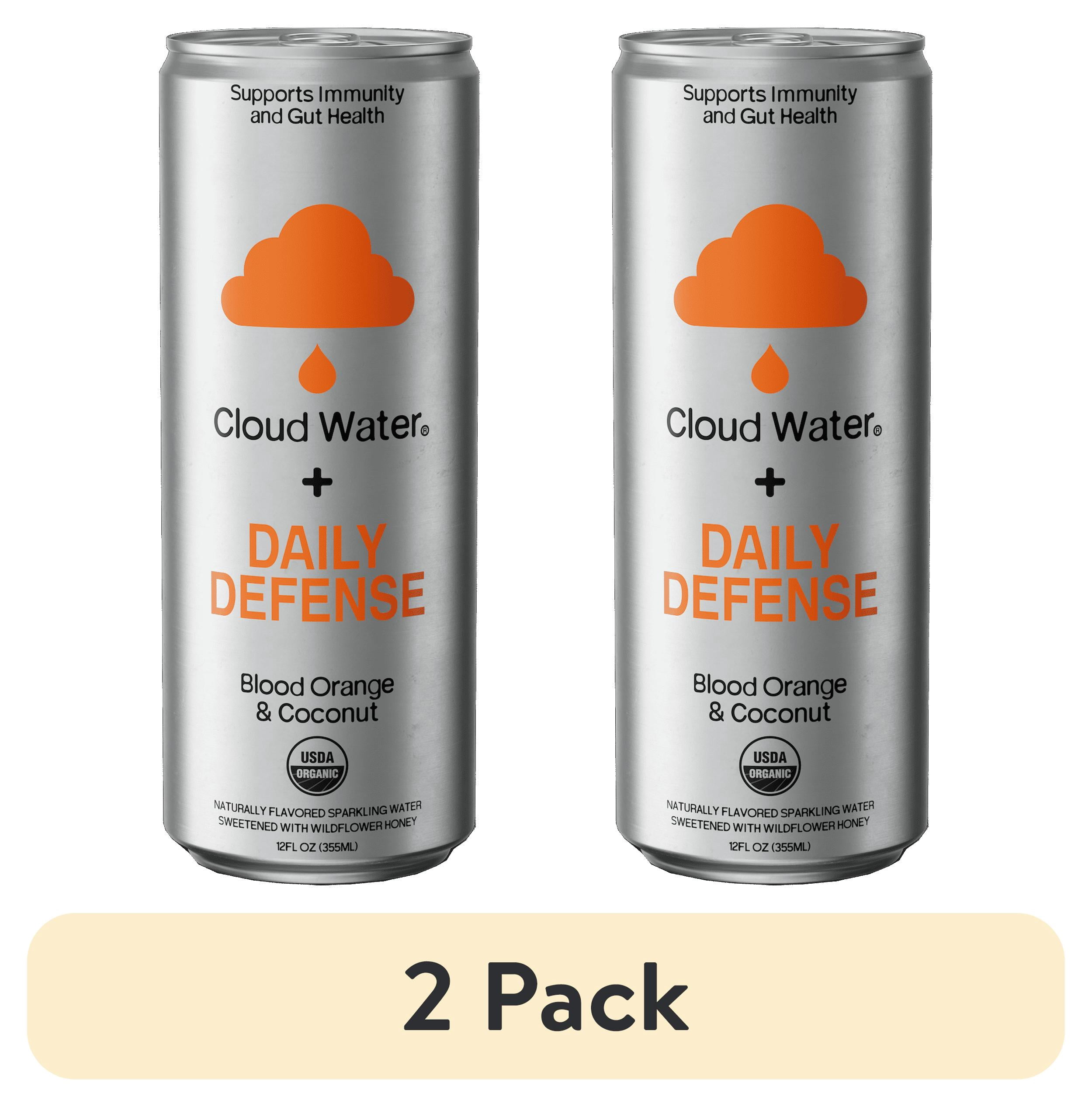(2 pack) Cloud Water + Immunity: Blood Orange and Coconut Sparkling ...