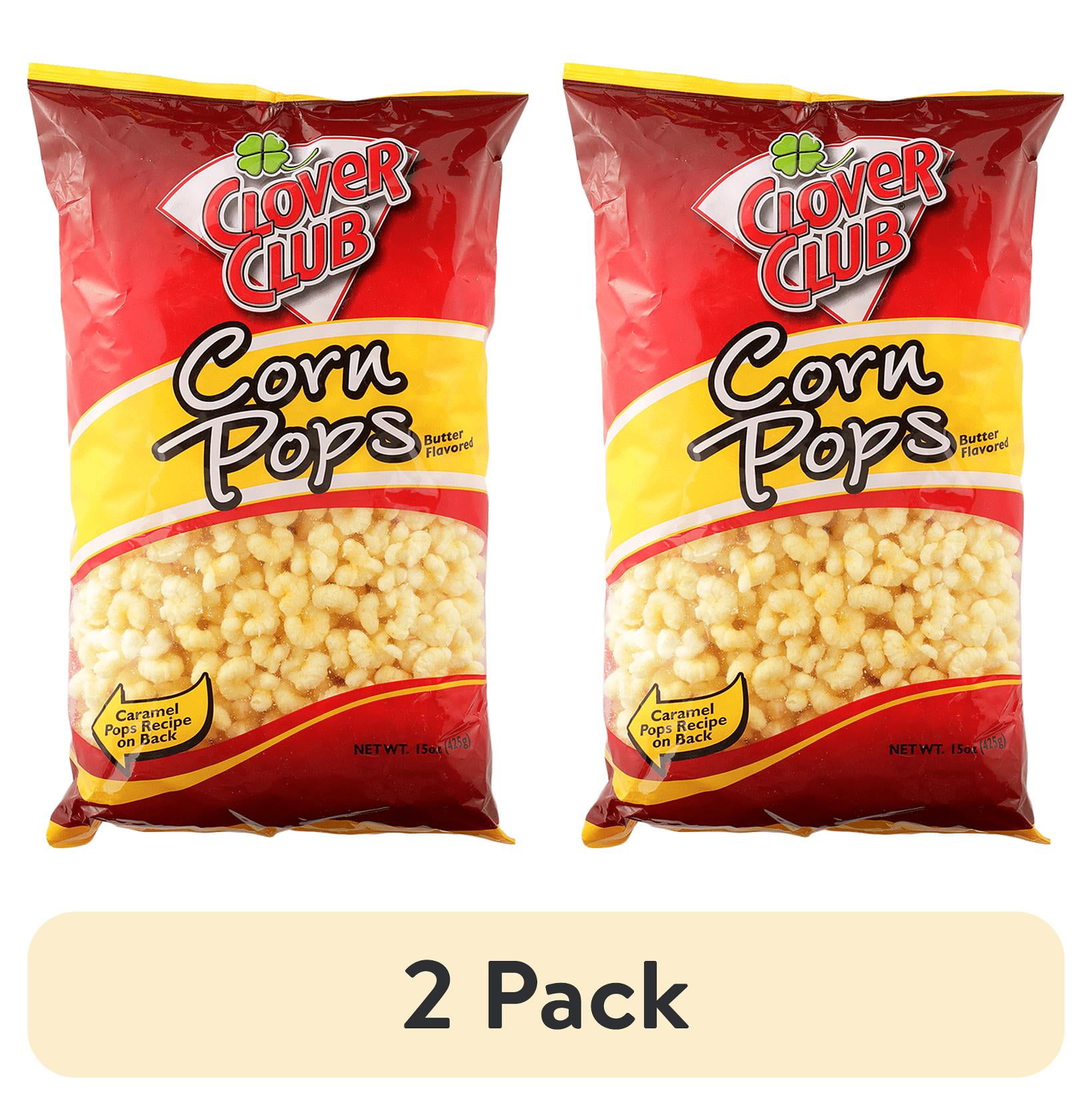(2 pack) Clover Club Corn Puff Pops - Puffed Corn - Butter Flavored ...