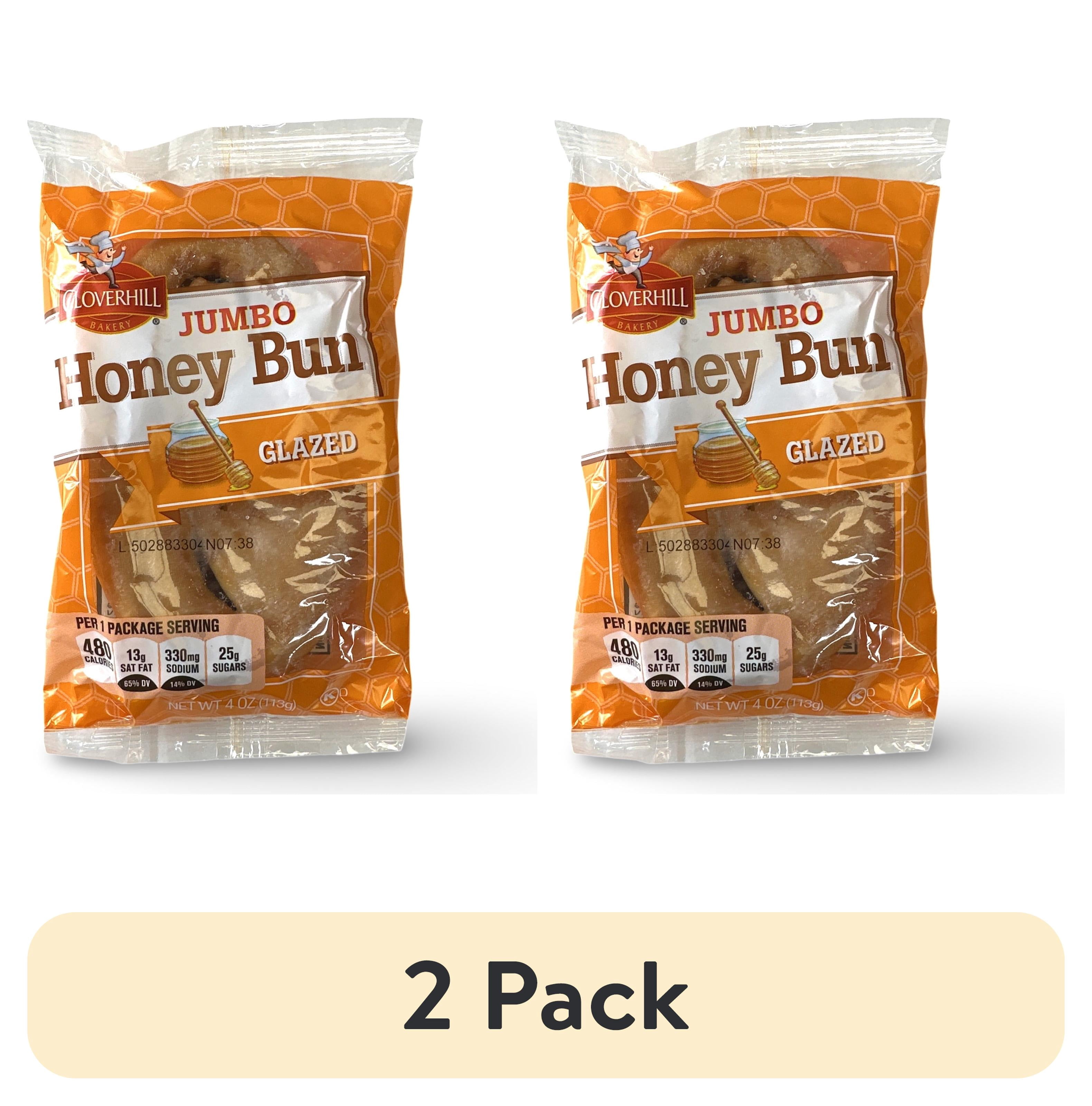 (2 pack) Cloverhill Jumbo Honeybuns, Glazed, Individually Packaged ...