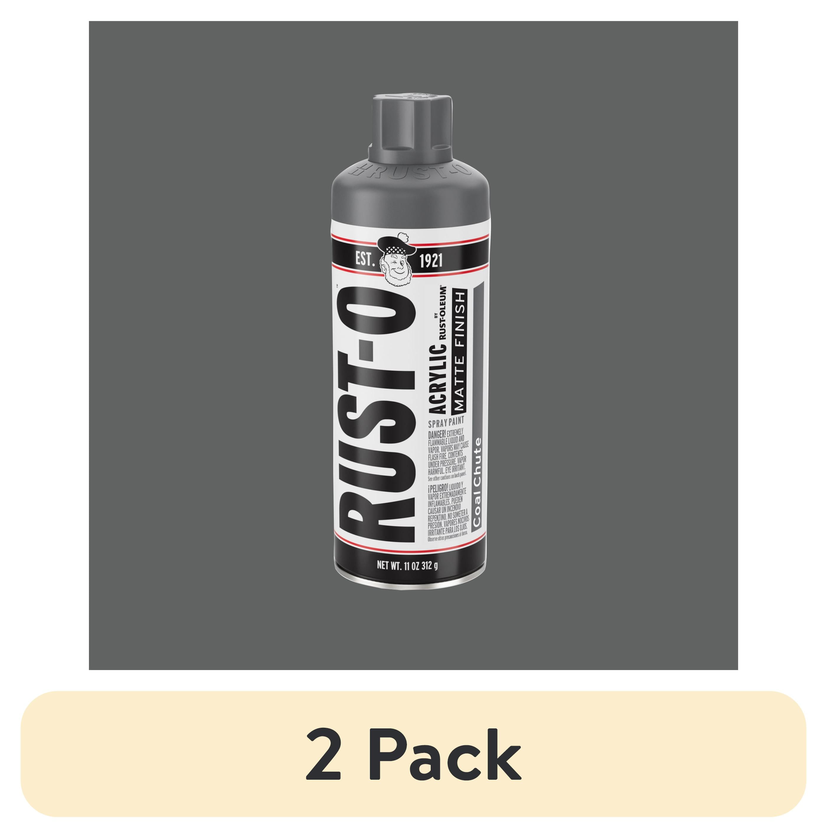 (2 pack) Coal Chute, Rust-Oleum Rust-O Acrylic Matte Spray Paint-392224 ...