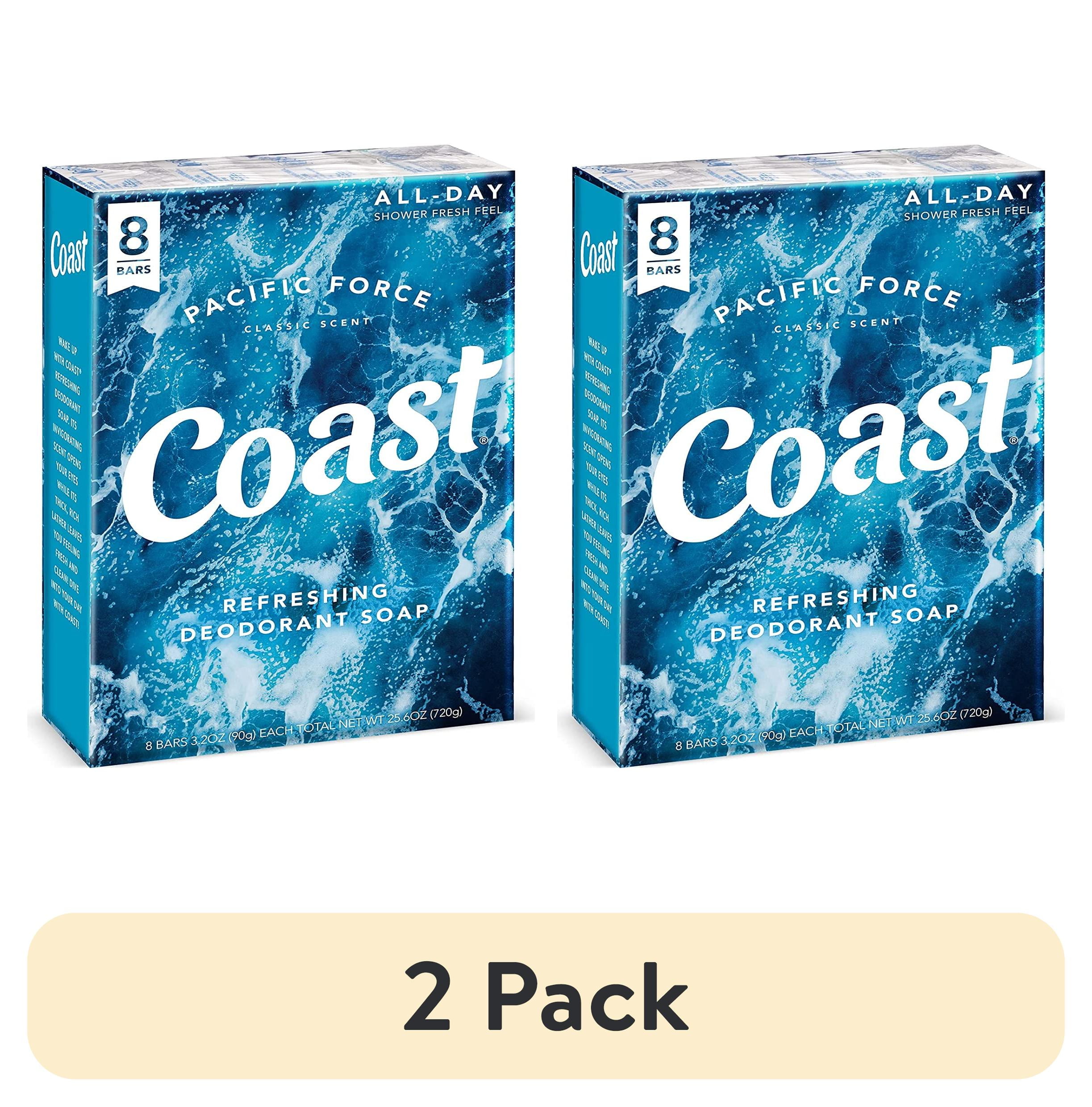 (2 pack) Coast Classic Scent Refreshing Deodorant Soap Bar 8 Bars 4 Oz ...