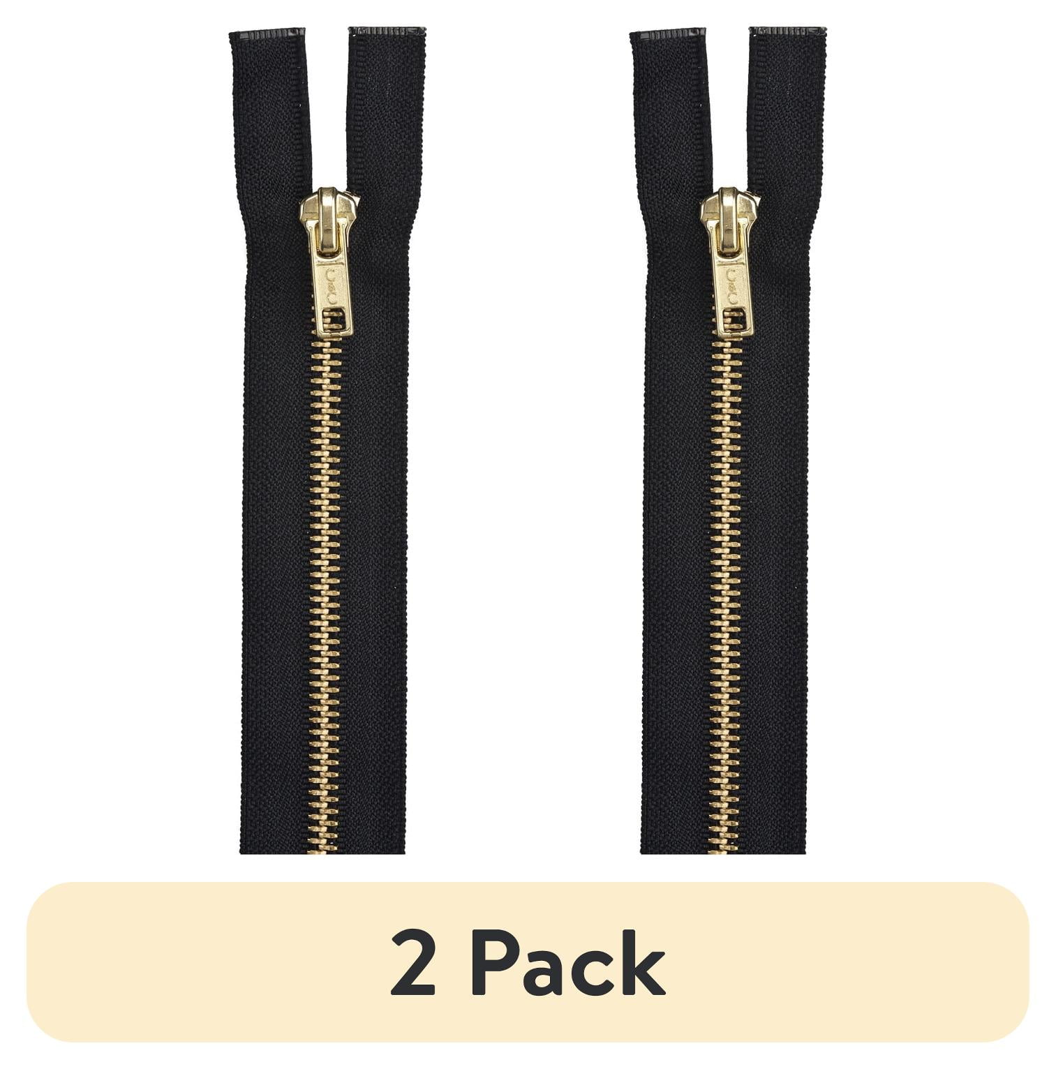 (2 pack) Coats & Clark Heavy Weight Metal 20" Black Separating Sewing ...