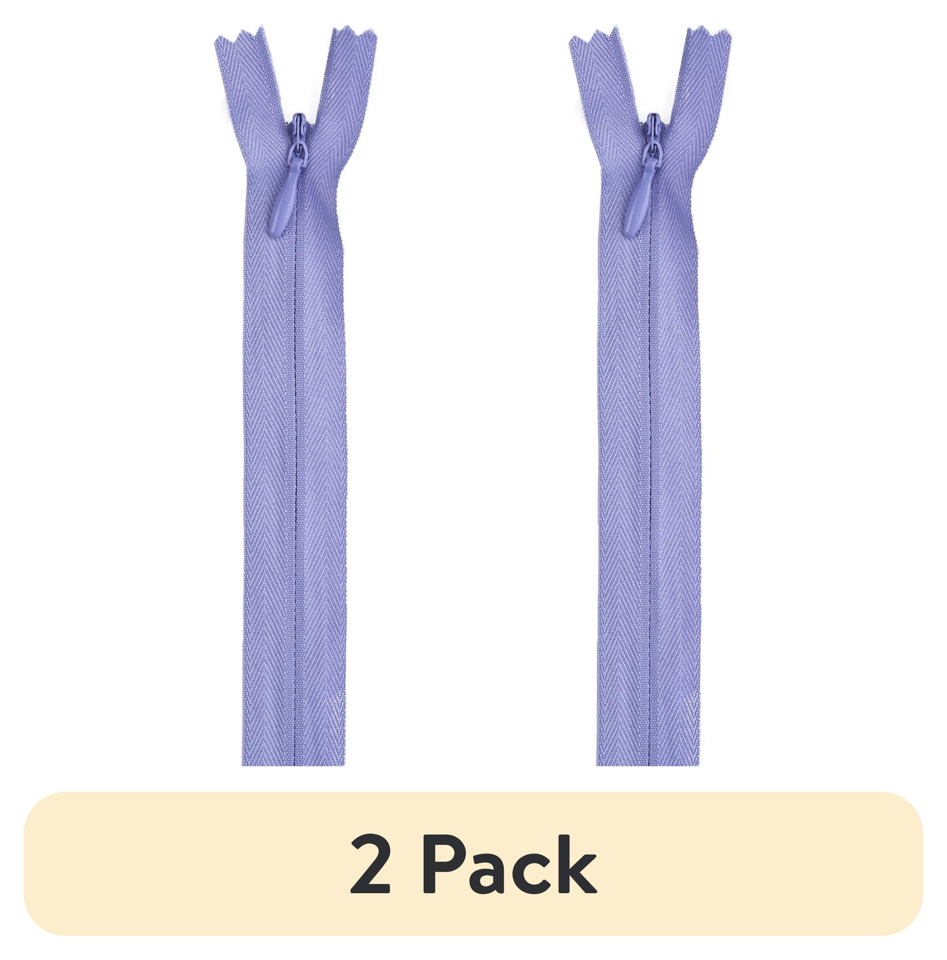 (2 pack) Coats & Clark Polyester 22" All Purpose Lilac Sewing Zipper, 1 ...