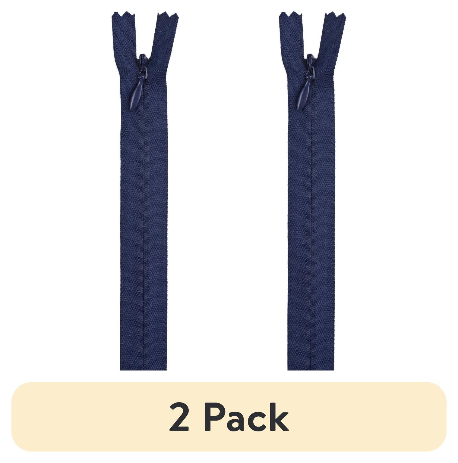 (2 pack) Coats & Clark Polyester 22" All Purpose Navy Sewing Zipper, 1 ...