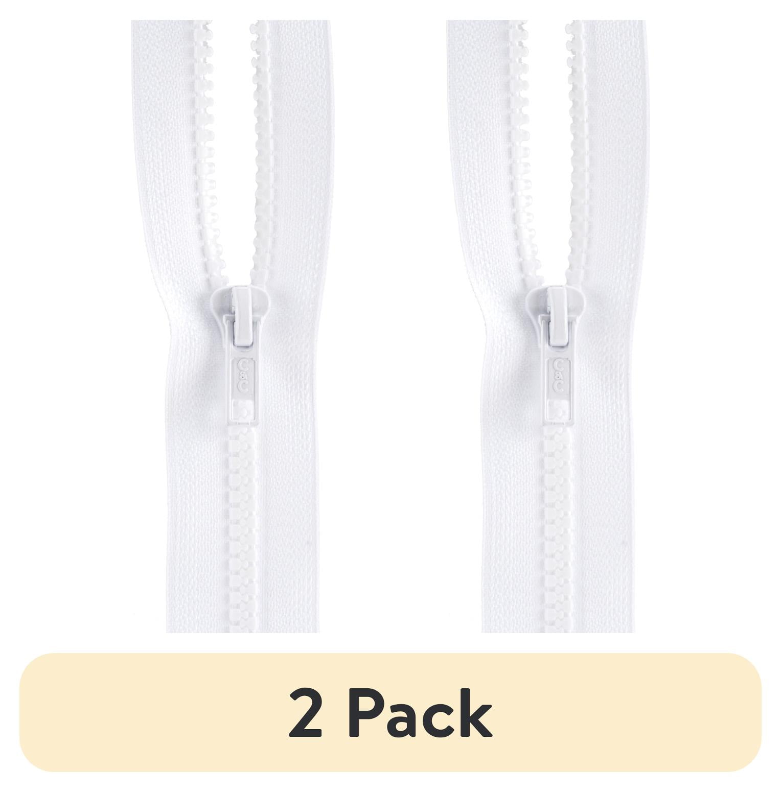 (2 pack) Coats Sport Separating Zipper 16"-White - Walmart.com