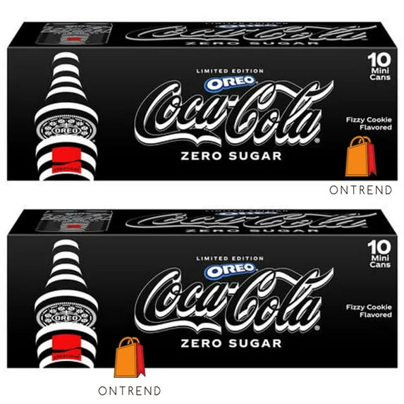 2 pack - Coca-Cola Cola, Fizzy Cookie Flavored, Oreo, Zero Sugar - 10 x ...