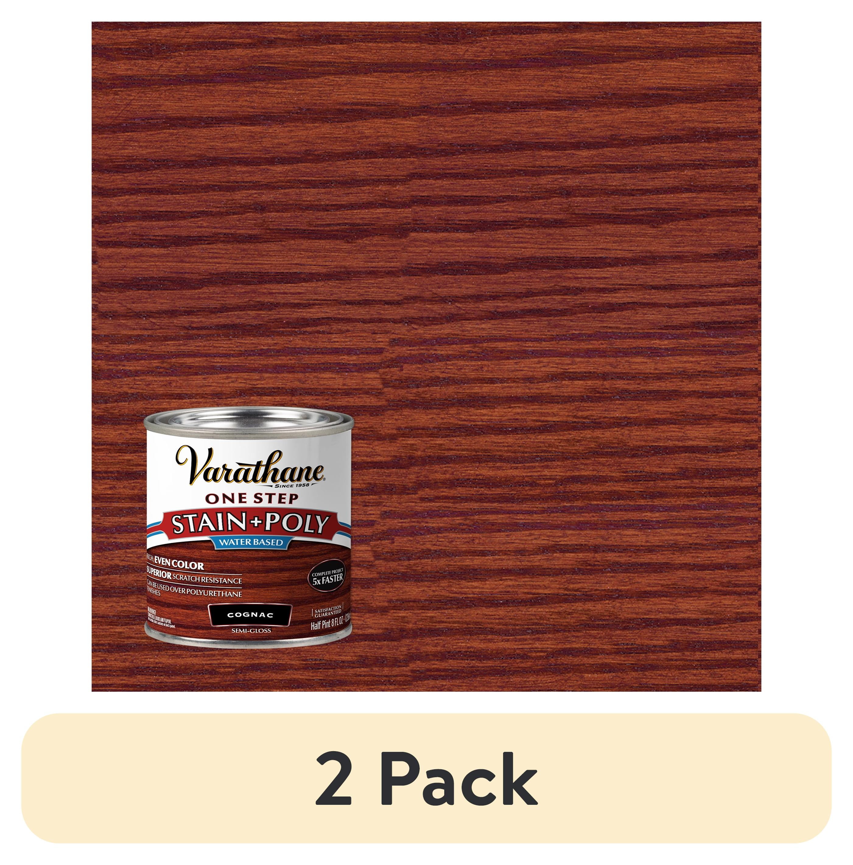 (2 pack) Cognac, Varathane Stain + Polyurethane, Semi-Gloss -384364 ...