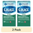 (2 pack) Colace 2-in-1 Stool Softener with Stimulant Laxative Tablets ...