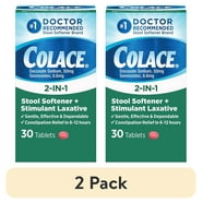 Peri-Colace Stool Softener and Stimulant Laxative, Docusate Sodium 4mg ...