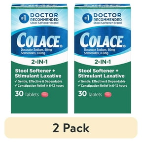 Peri-Colace Stool Softener and Stimulant Laxative, Docusate Sodium 4mg ...