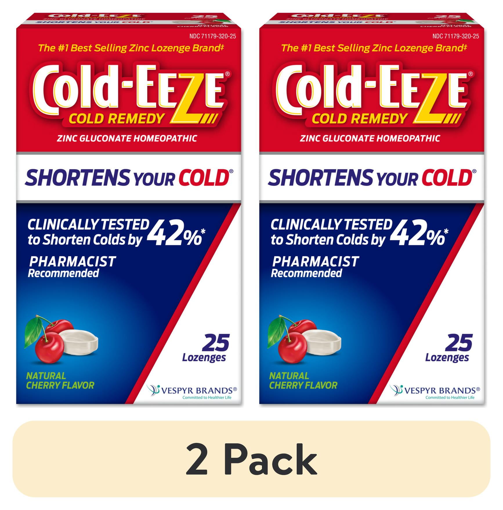 (2 pack) Cold-EEZE Cold Remedy Zinc Lozenges, Natural Cherry, Cold ...