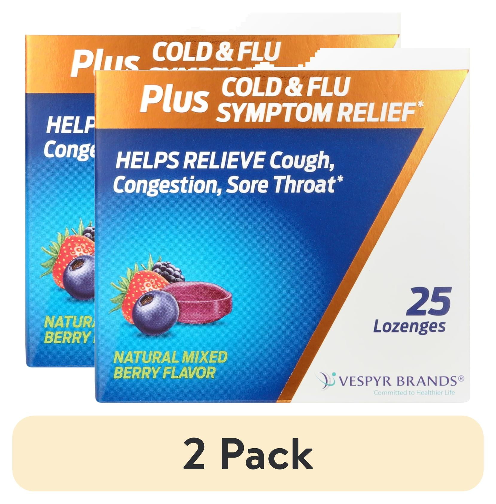 (2 pack) Cold-EEZE Plus Cold & Flu, Zinc Lozenges, Mixed Berry, 25 ...