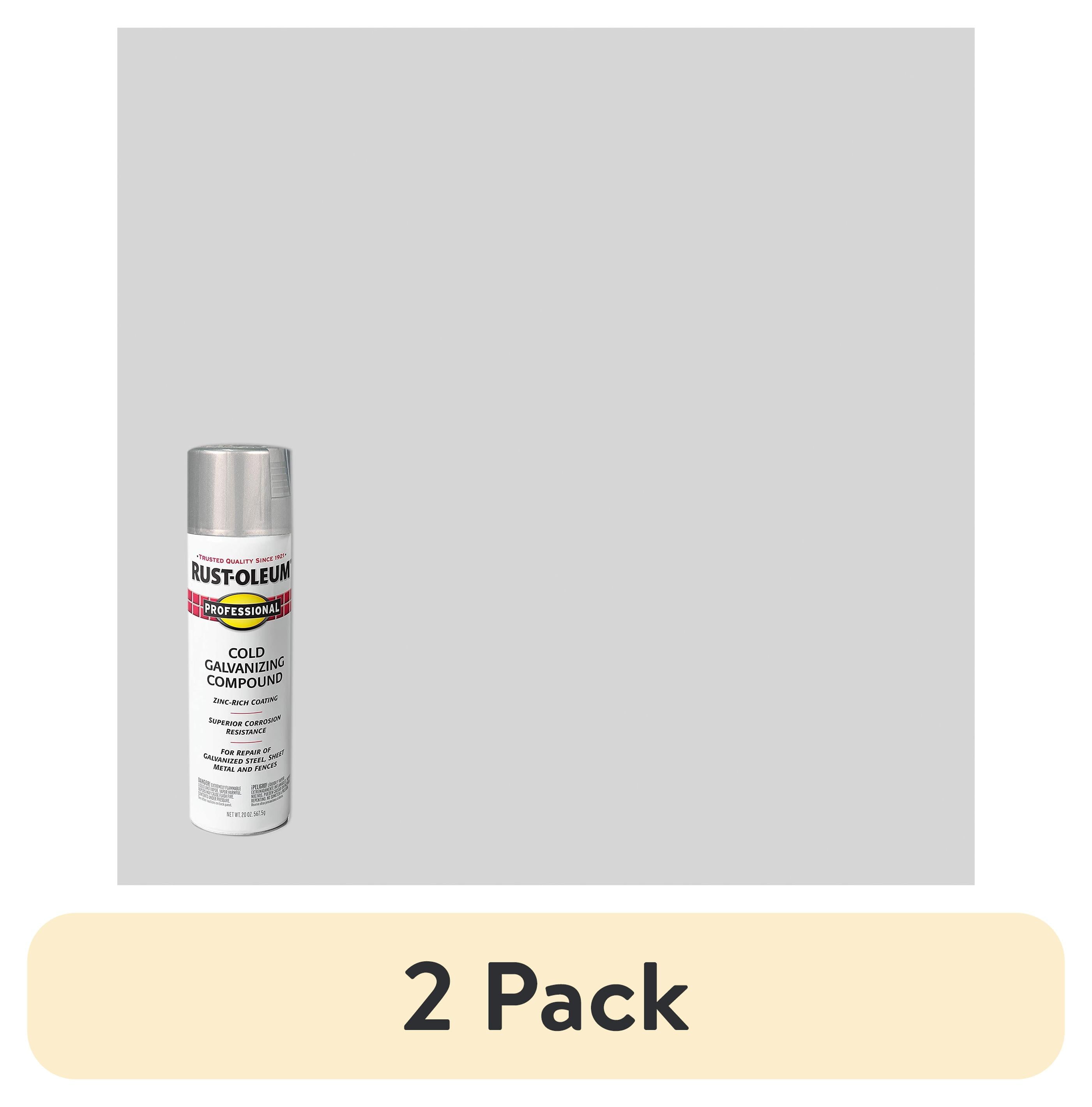 (2 pack) Cold Gray, Rust-Oleum Professional Galvanizing Compound Spray ...