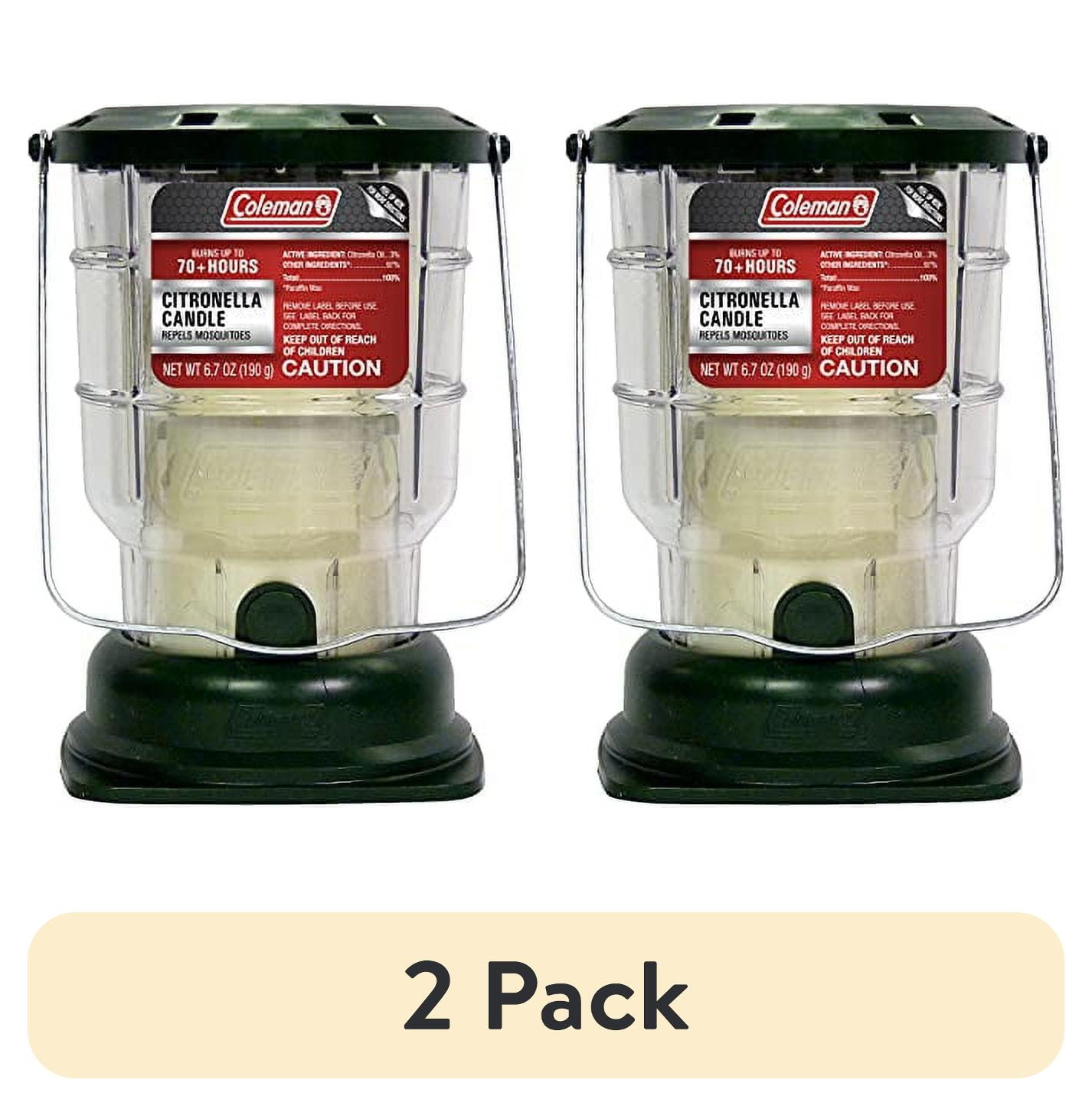(2 pack) Coleman Citronella Candle Outdoor Lantern - 70+ Hours, 6.7 ...
