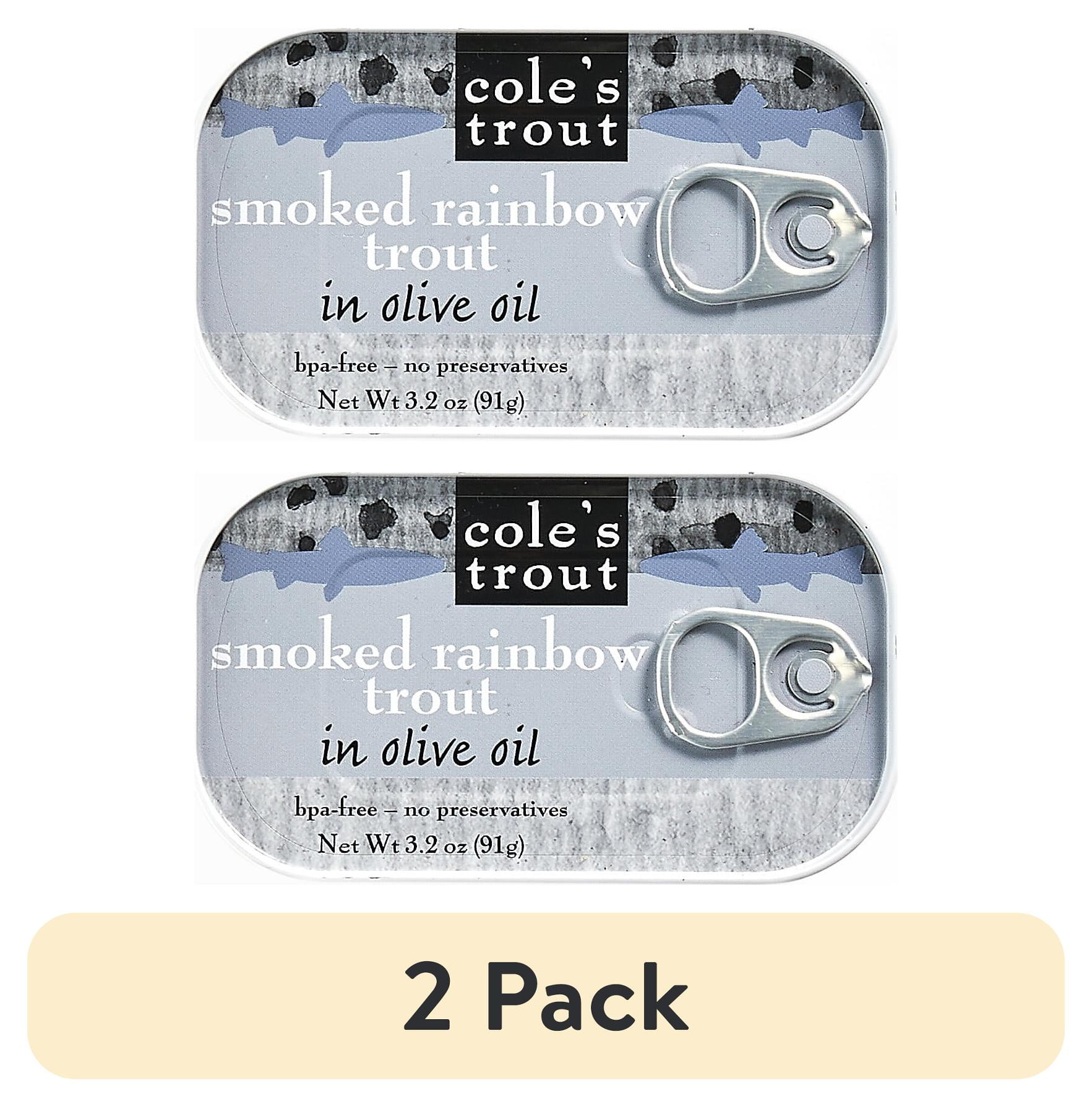 (2 pack) Coles Smoked Rainbow Trout in Olive Oil 3.2 oz - Fish Fillet ...