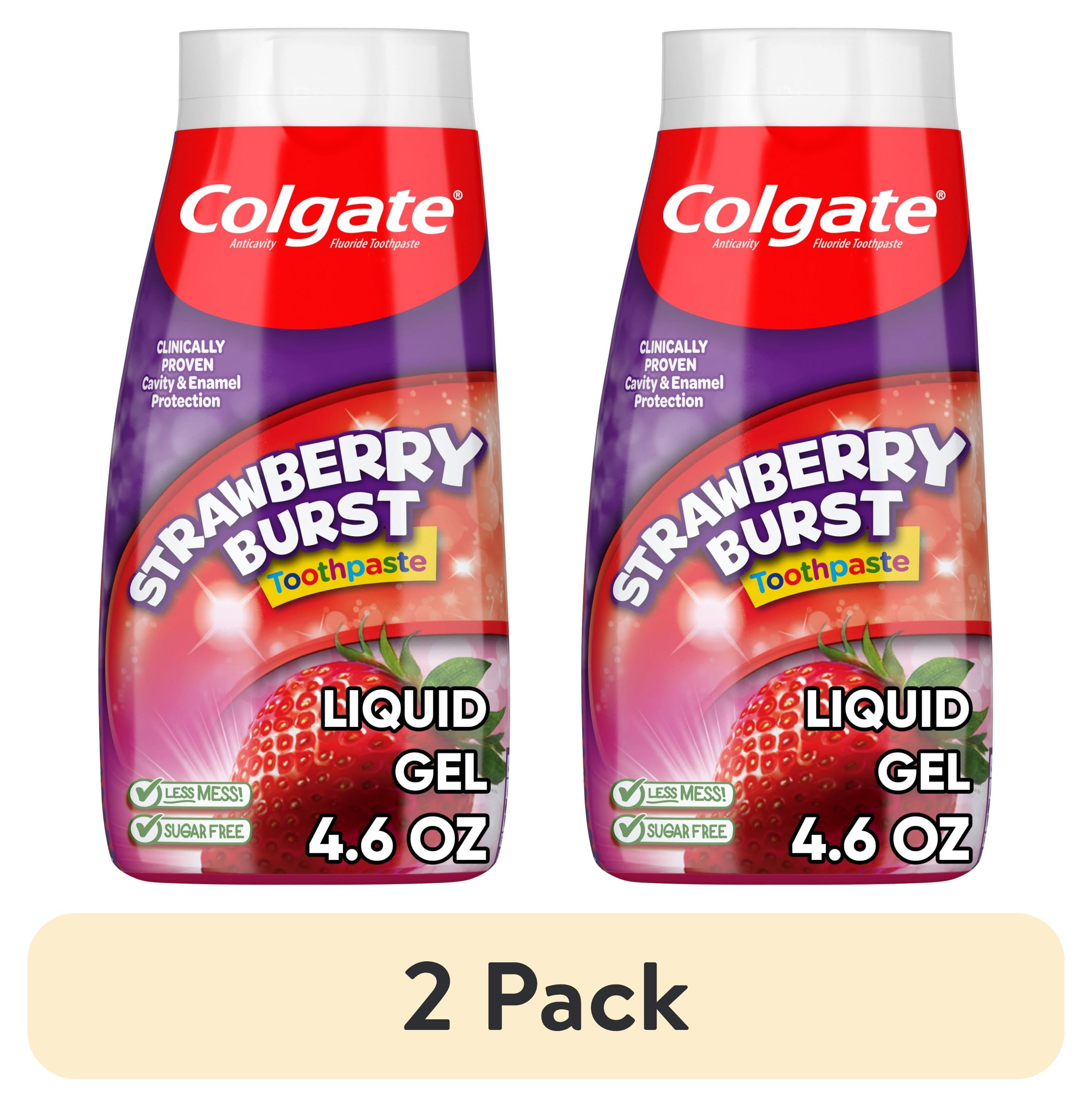 (2 pack) Colgate Kids Fluoride Toothpaste, Strawberry Burst, 4.6 oz ...