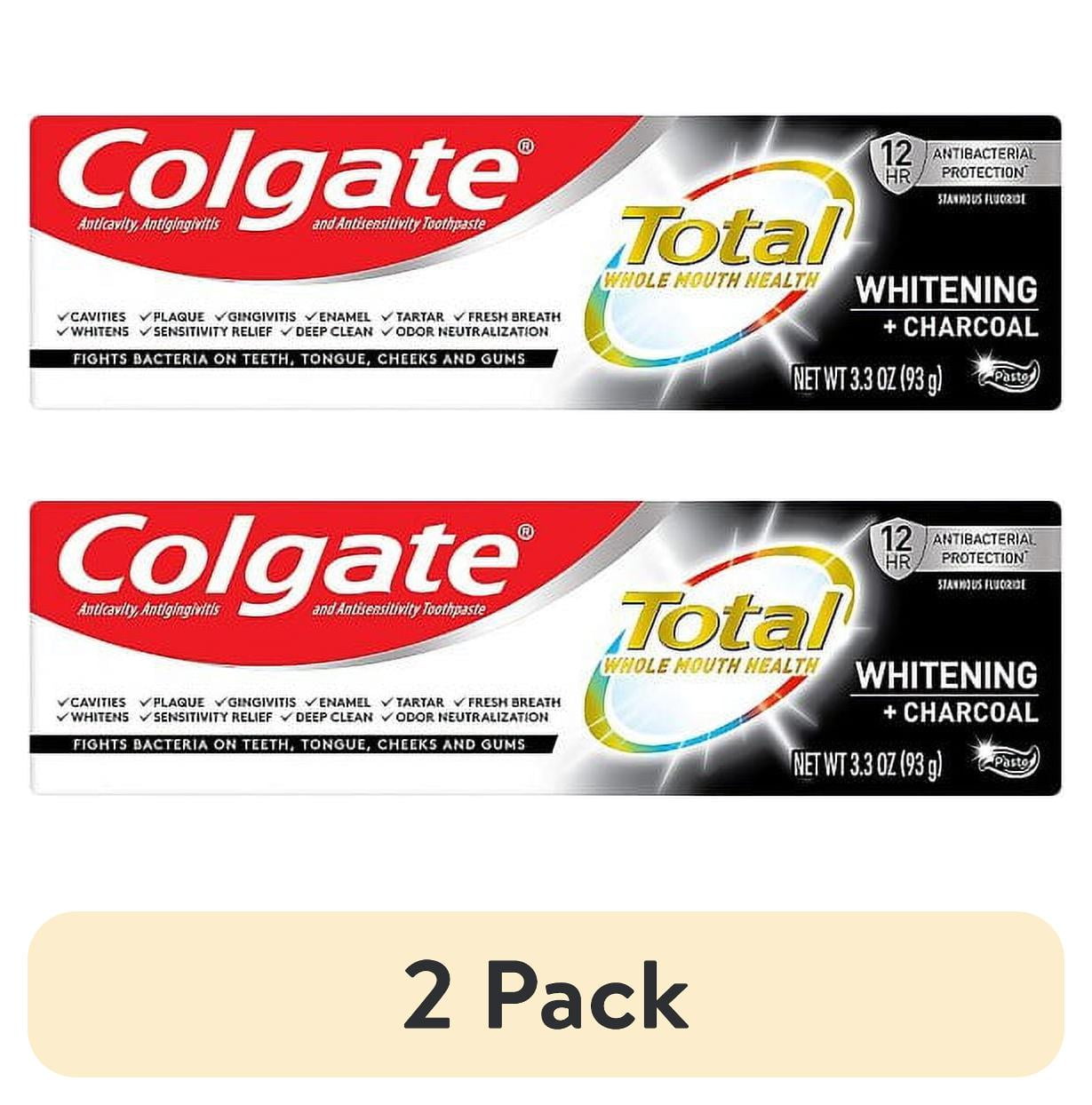 (2 pack) Colgate Total Whitening Charcoal Toothpaste, 3.3 oz - Walmart.com