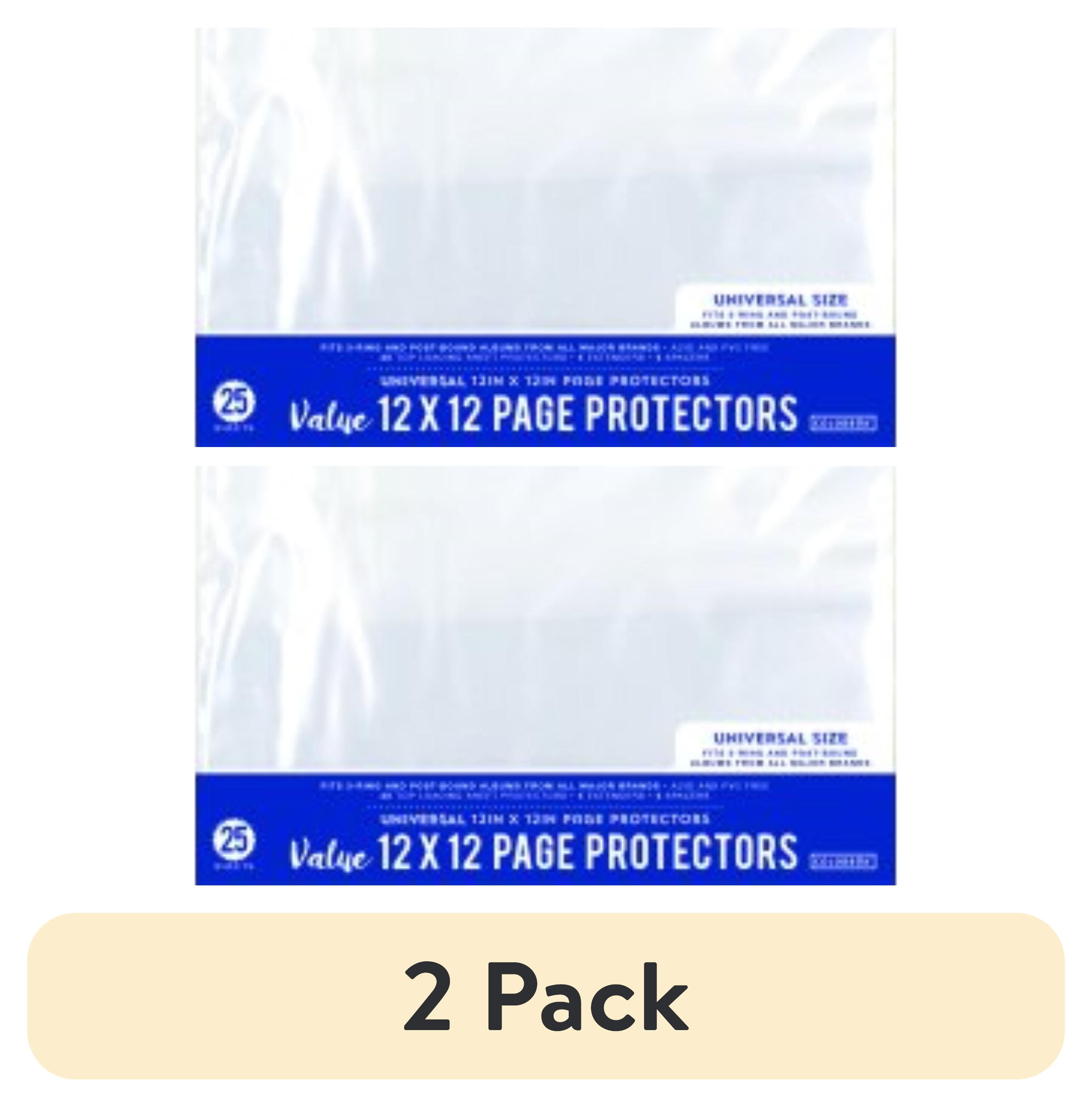 (2 pack) Colorbok Clear Plastic Page Protectors Value Pack - 12x12 - 25 ...