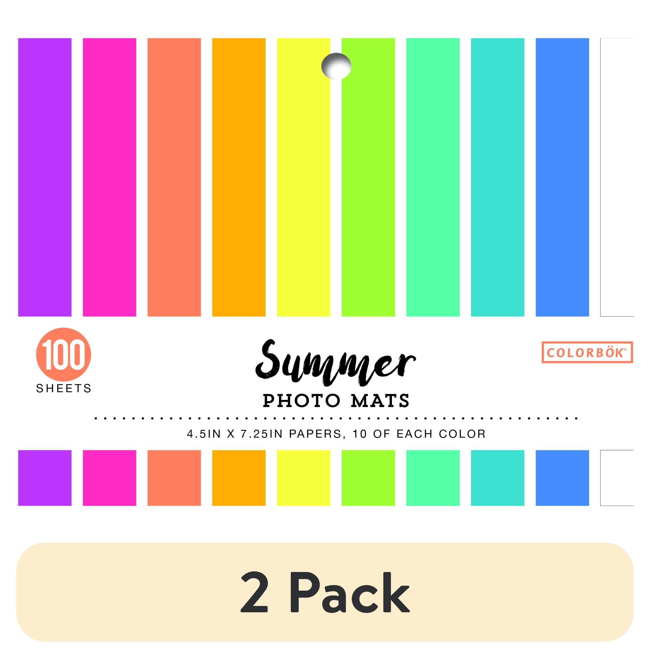 (2 pack) Colorbok Multicolor Paper Cardstock Photo Mats, 4.5in x 7.25in ...