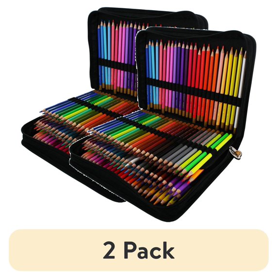 (2 pack) Colored Pencil Set & Zippered Case 150/Pkg-Assorted - Walmart.com