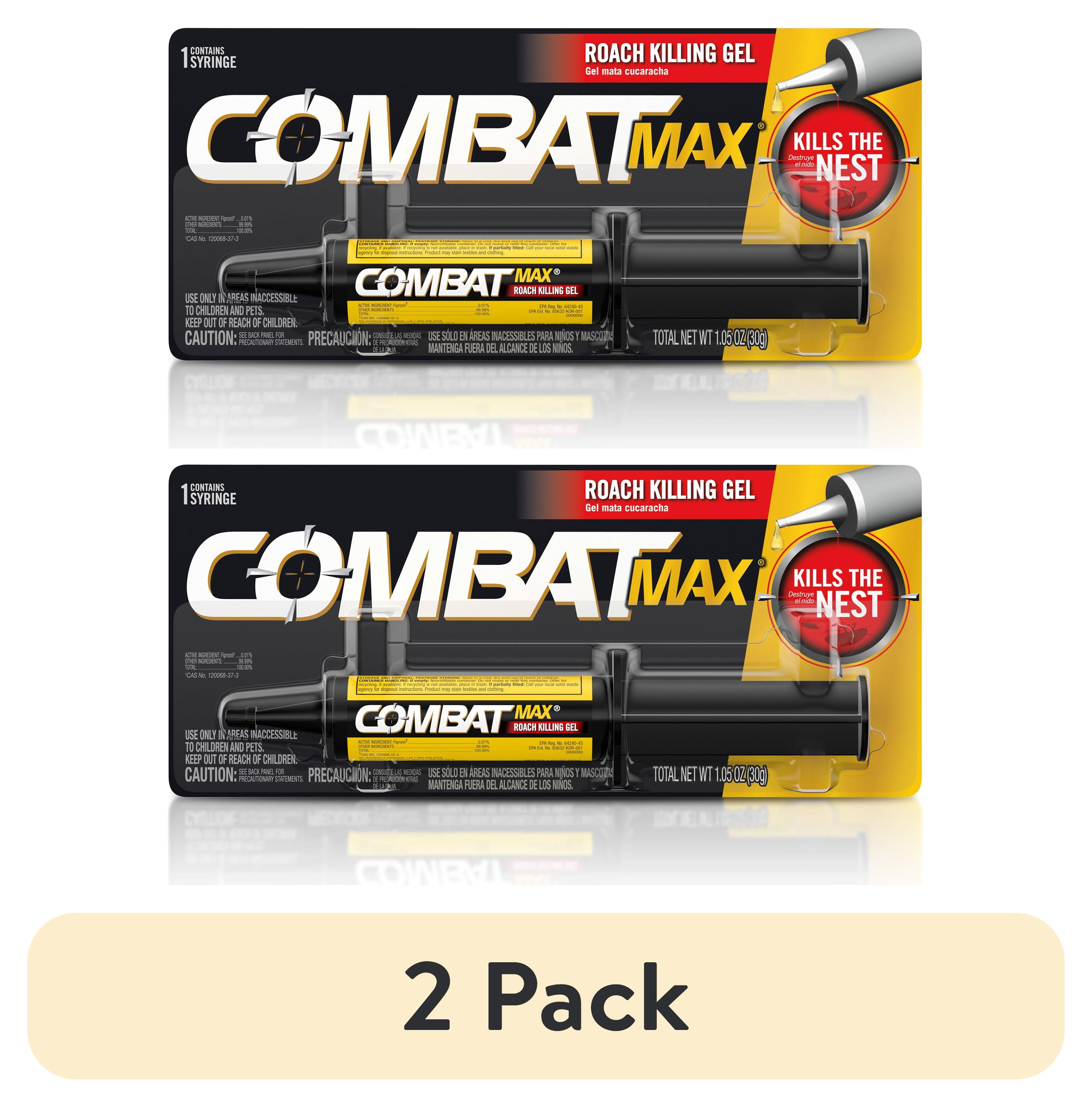 (2 pack) Combat Max Roach Killing Gel for Indoor and Outdoor Use, 1 ...