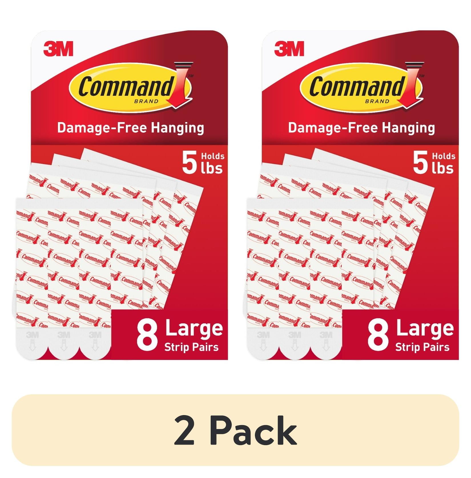 (2 pack) Command Large Replacement Strips, Foam, Plastic, 8 Strips, 17023-8ESF - Walmart.com