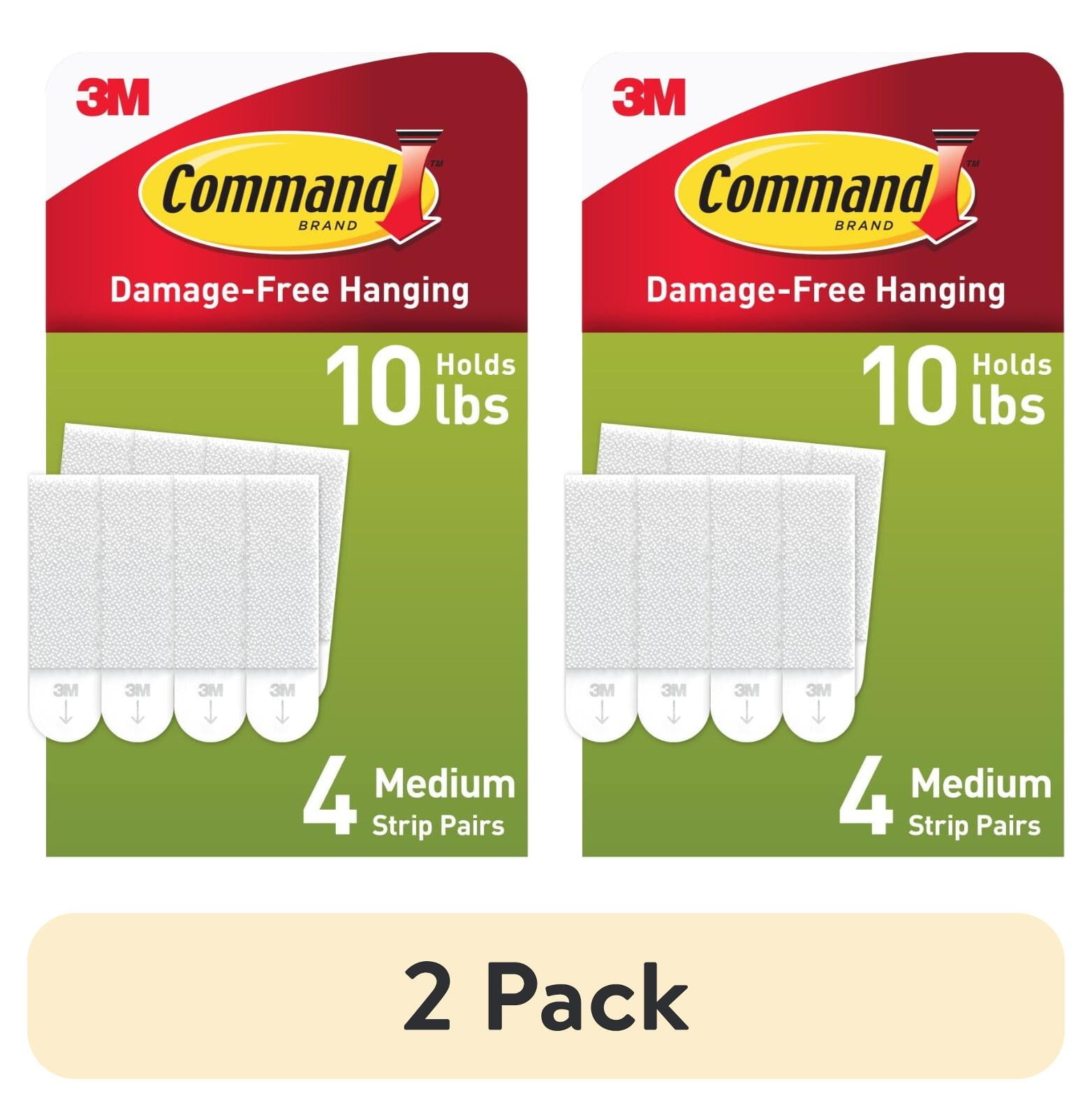 (2 pack) Command Medium Picture Hangers, White, 4 Pairs, Damage-Free ...