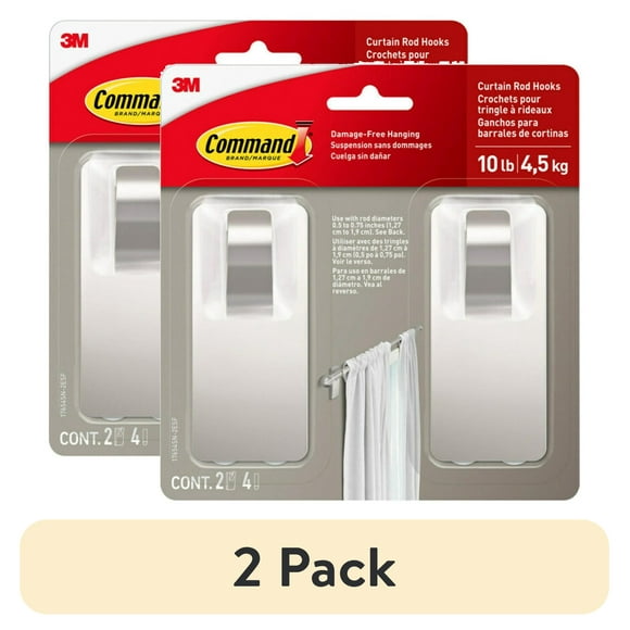 Command Hooks Curtain Rods