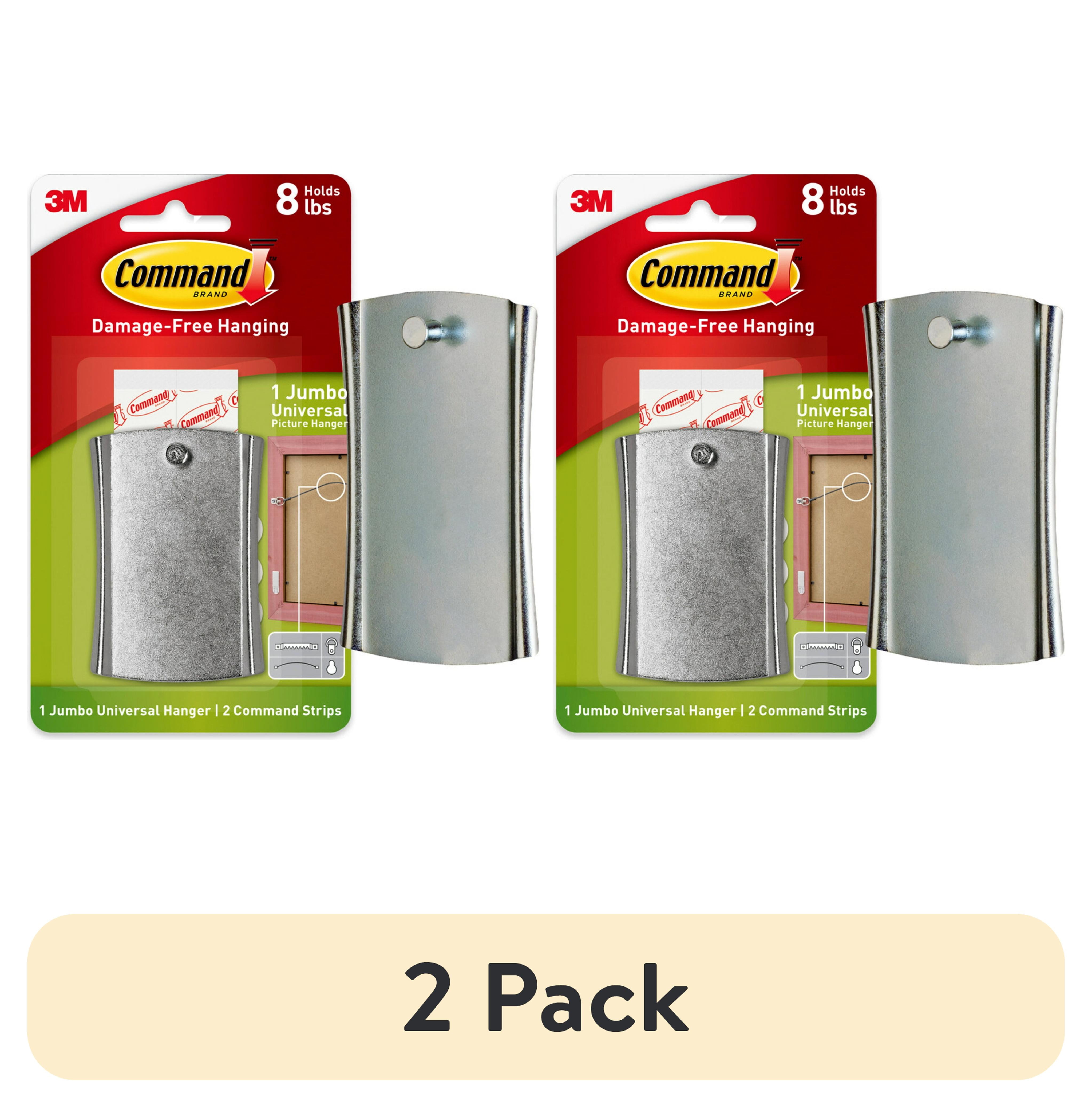 (2 pack) Command Universal Frame Hangers, Holds 8 lbs, Metal, Damage ...