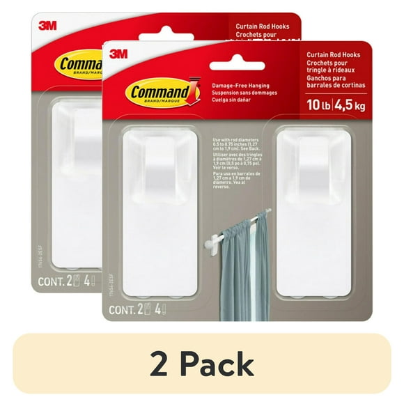 Command Hooks Curtain Rods