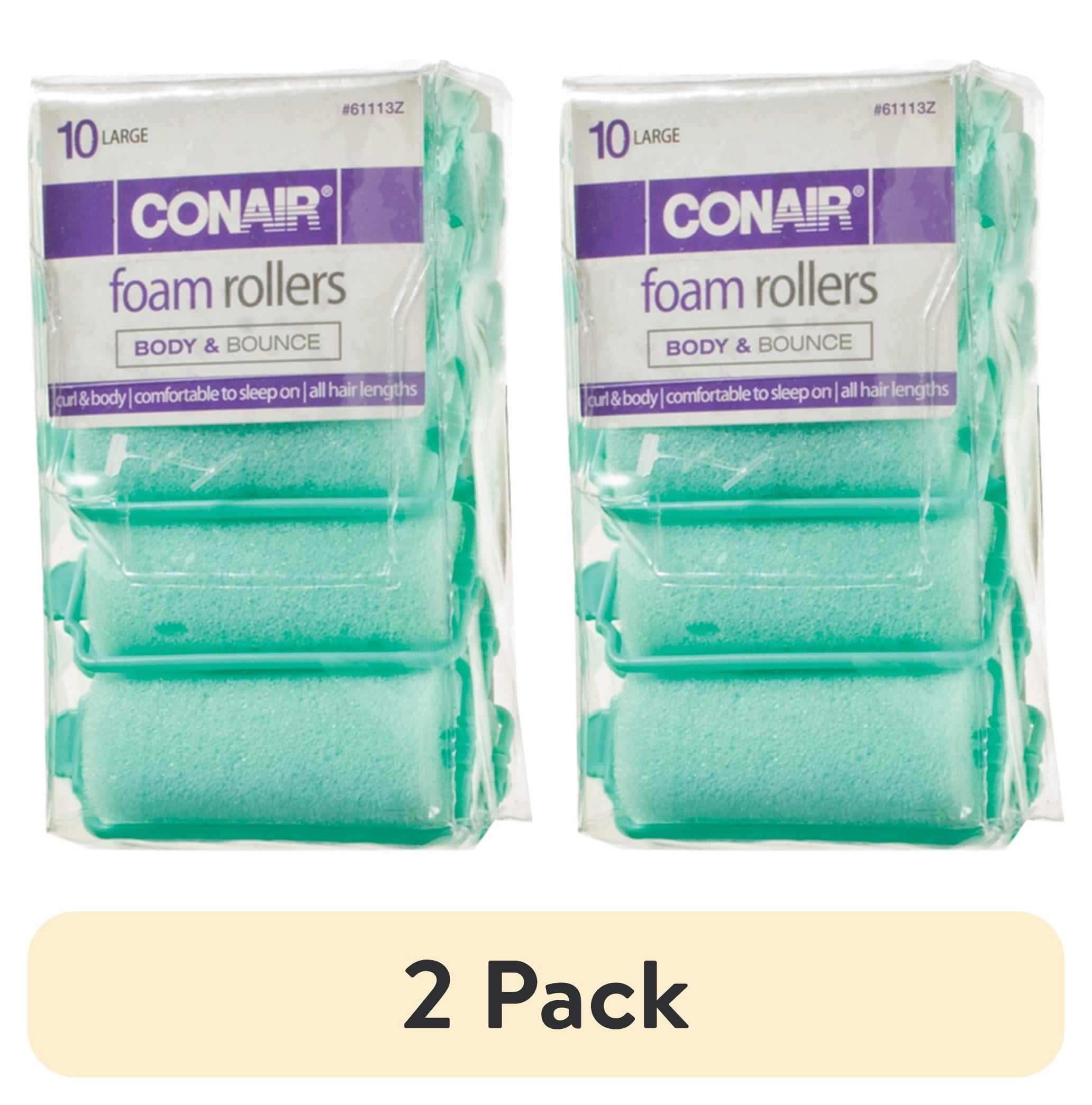 (2 pack) Conair 10 Piece Large Foam Rollers Body & Bounce - Walmart.com