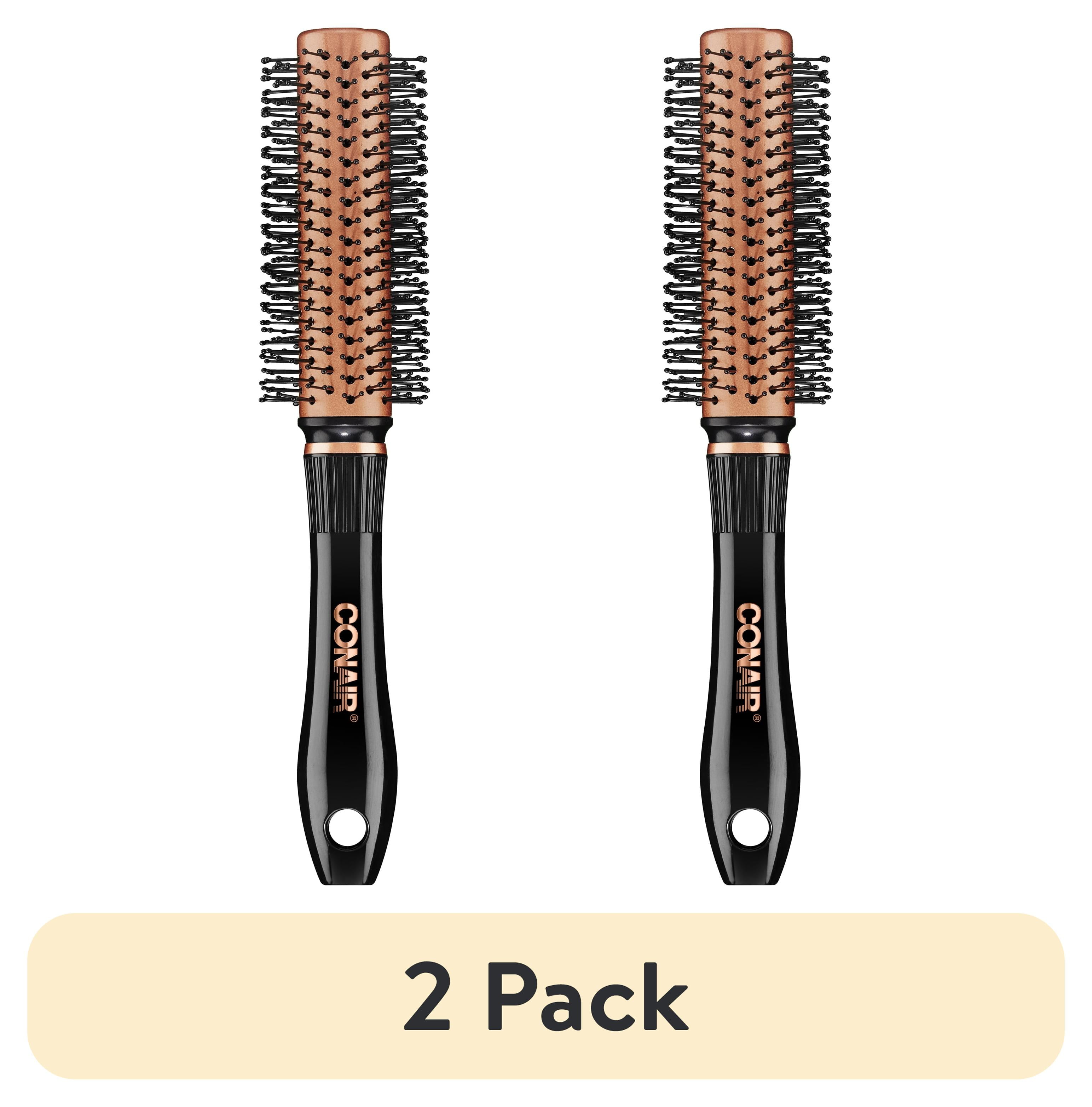 (2 pack) Conair Quick Blow-dry Copper Nylon Round Hairbrush, Copper ...