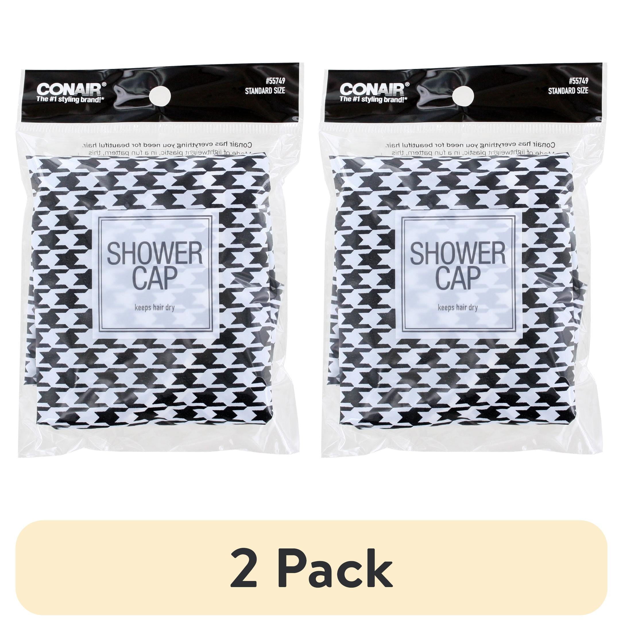 (2 pack) Conair Standard Size Printed Shower Cap, 1-Count - Walmart.com