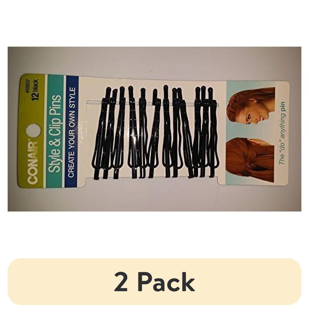 (2 pack) Conair Style & Clip Bobby Pins Black - Walmart.com