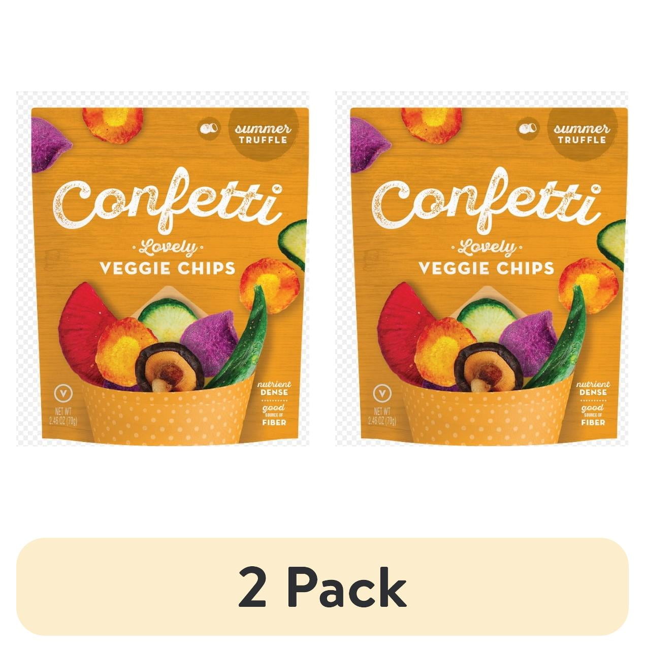 (2 pack) Confetti Snacks Lovely Veggie Chips - Summer Truffle Net Wt 2 ...